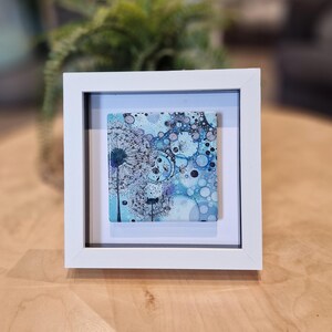 Dandelion Ceramic Wall Art Mini Tile Framed Art Housewarming Birthday ...