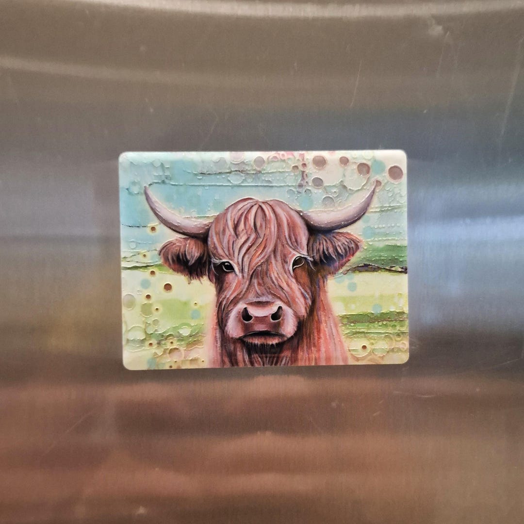 Highland Cow Fridge Magnet Fridge Magnet Ceramic Magnet Unique Fridge ...