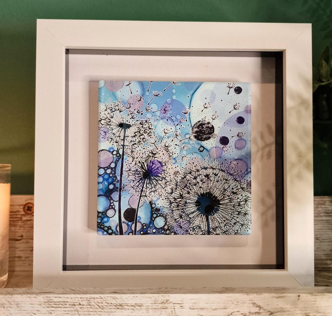 Framed Dandelion Ceramic Tile Art: Spring Home Decor - Etsy UK