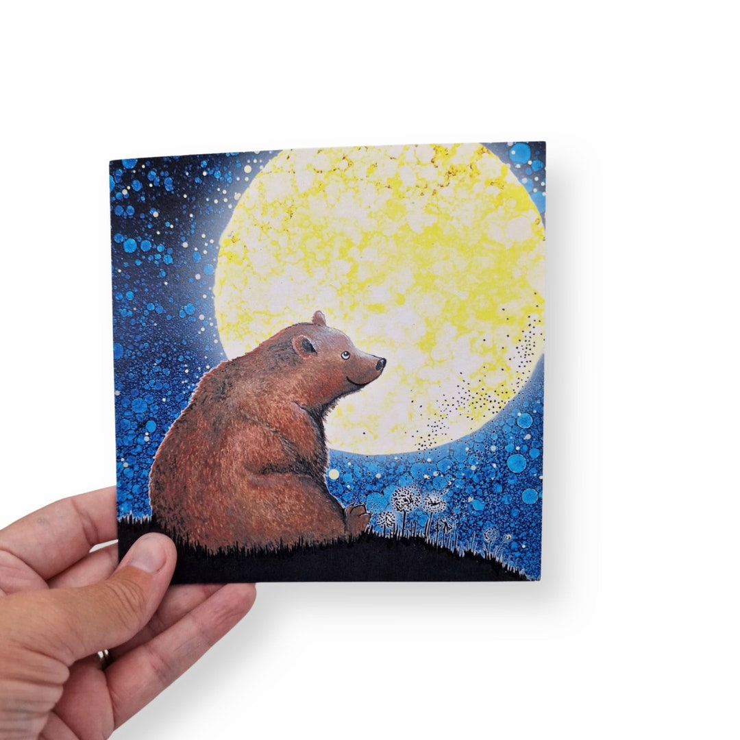 Brown Bear Greetings Cards, Beach Cards, Animal Cards, Colourful Card ...