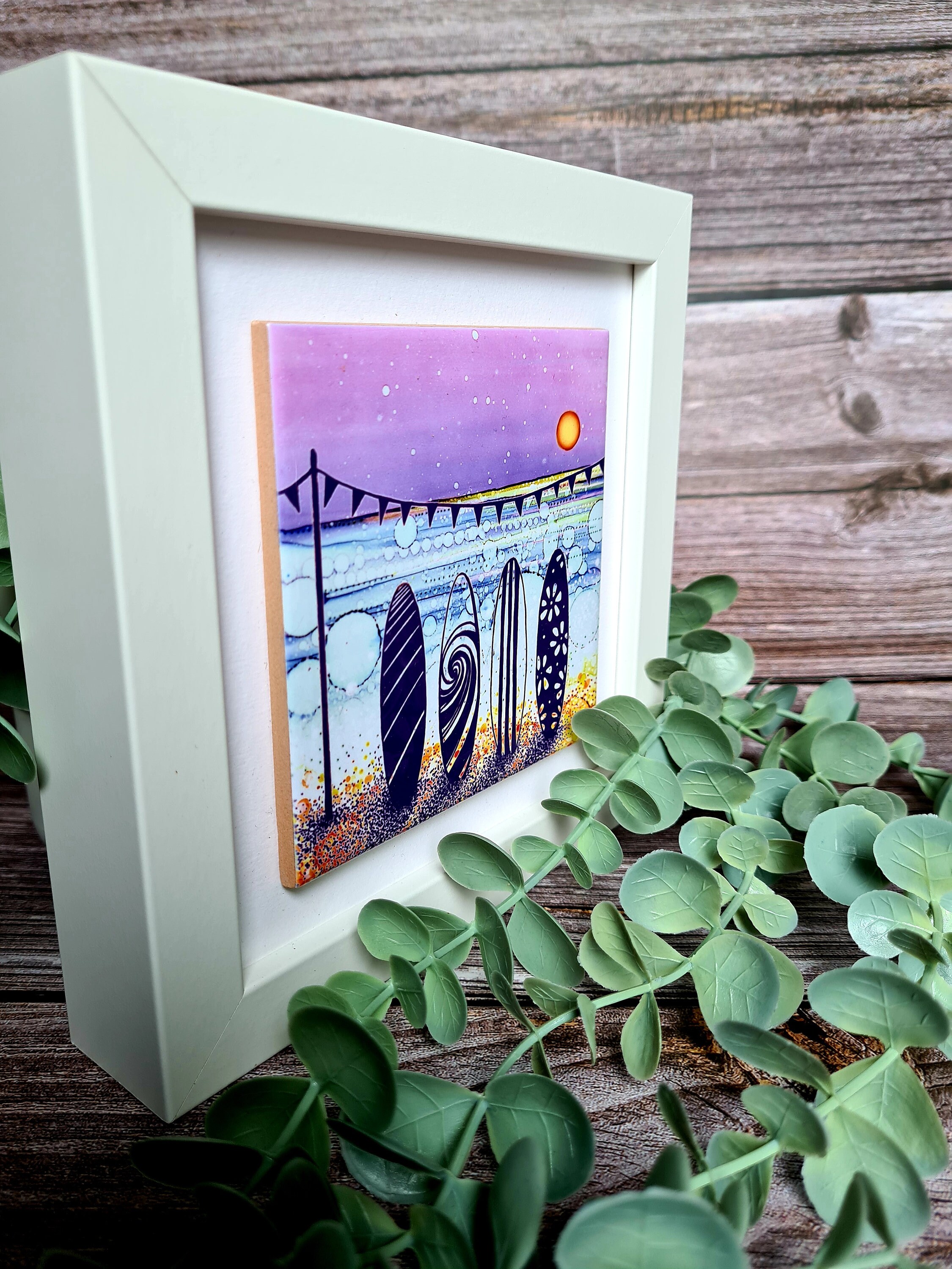 Ceramic wall art mini tile framed arthousewarmingbirthday | Etsy