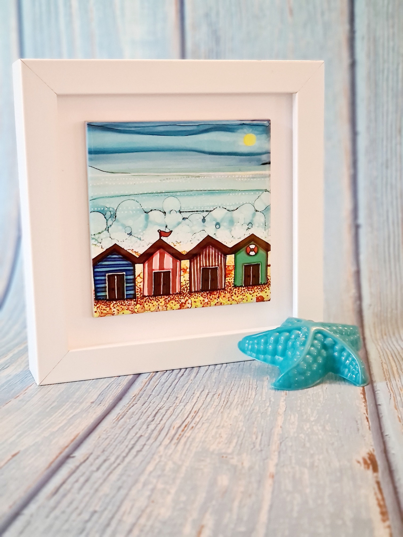 Ceramic Wall Art Mini Tile Framed Arthousewarmingbirthday - Etsy