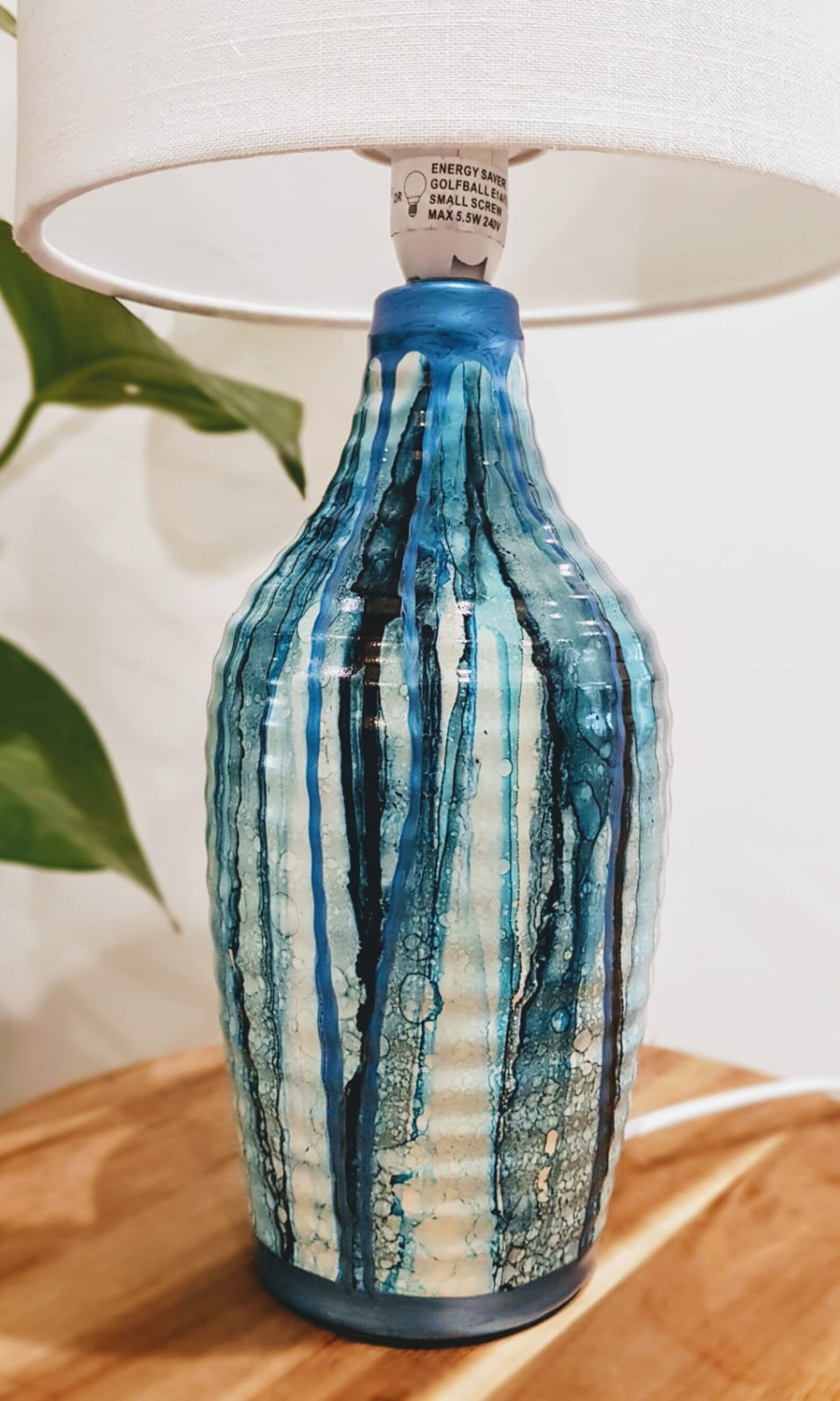 Hand Painted Table Lamp Ceramic Table Lamp Home Décor - Etsy