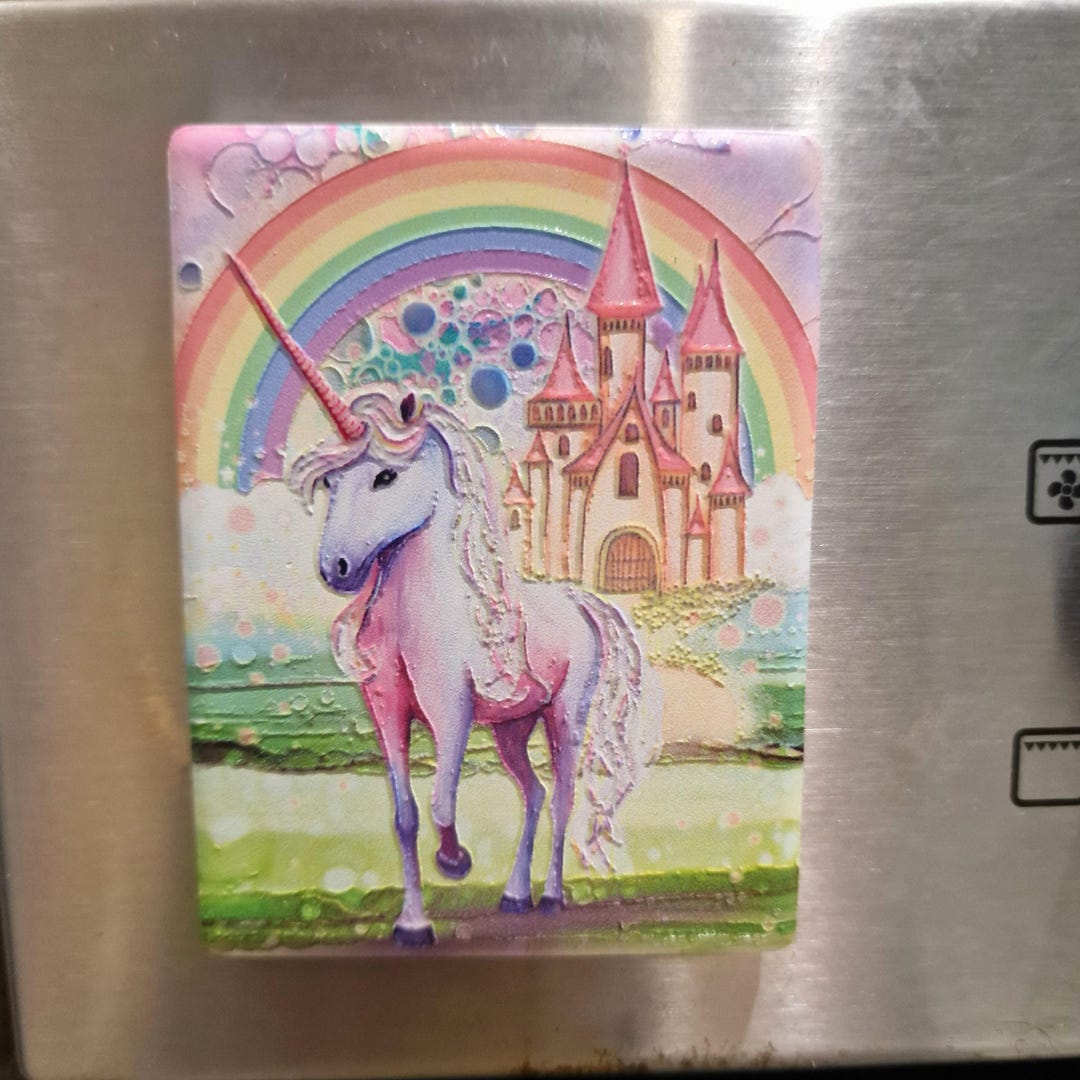 Unicorn Fridge Magnet Fridge Magnet Ceramic Magnet Vibrant Coloured ...