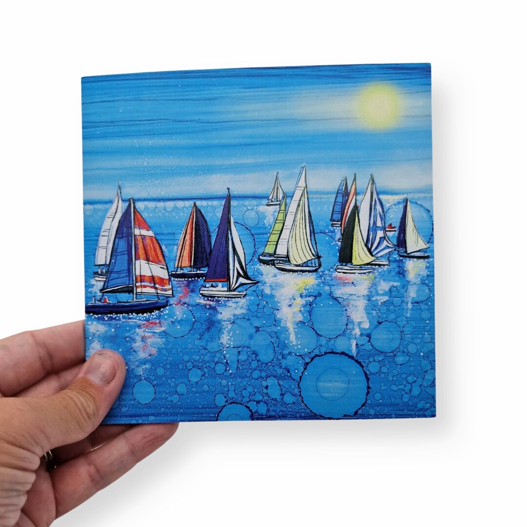 Sailing Boat Greetings Cards Sail Boat Cards Seaside Cards - Etsy
