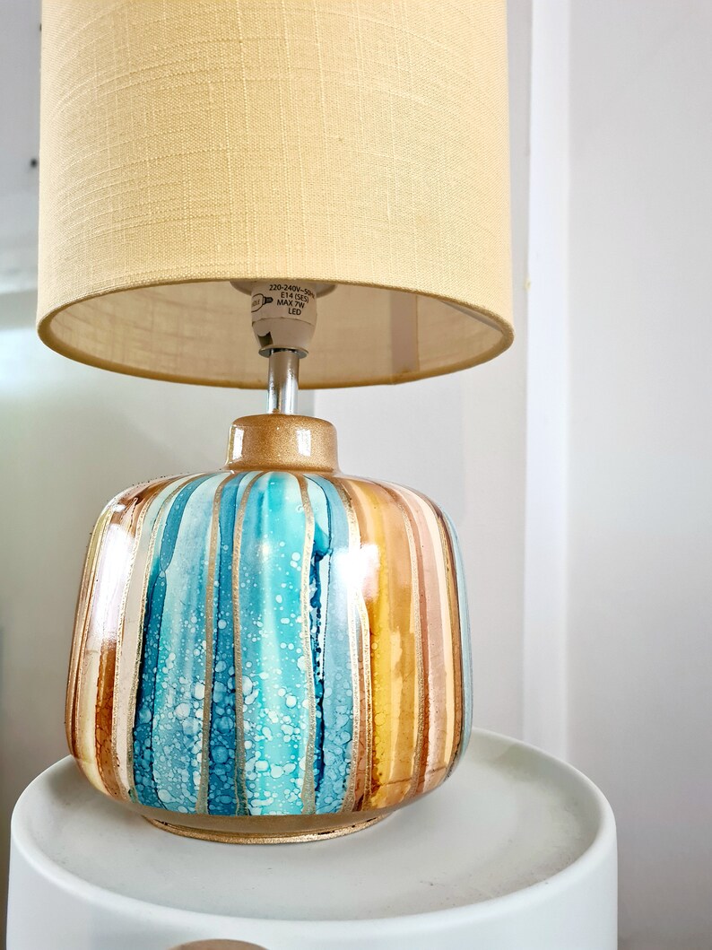 Hand Painted Table Lamp Ceramic Table Lamp Home Décor | Etsy
