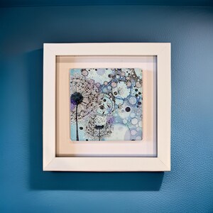 Dandelion Ceramic Wall Art Mini Tile Framed Art Housewarming Birthday ...