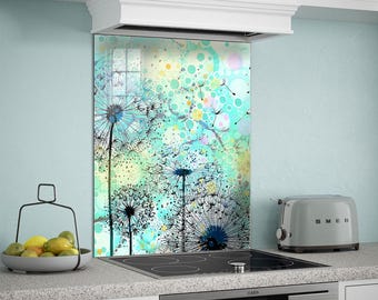 Kitchen Splashback, Tempered Glass Backsplash, Wall Panel Behind Cooker ...