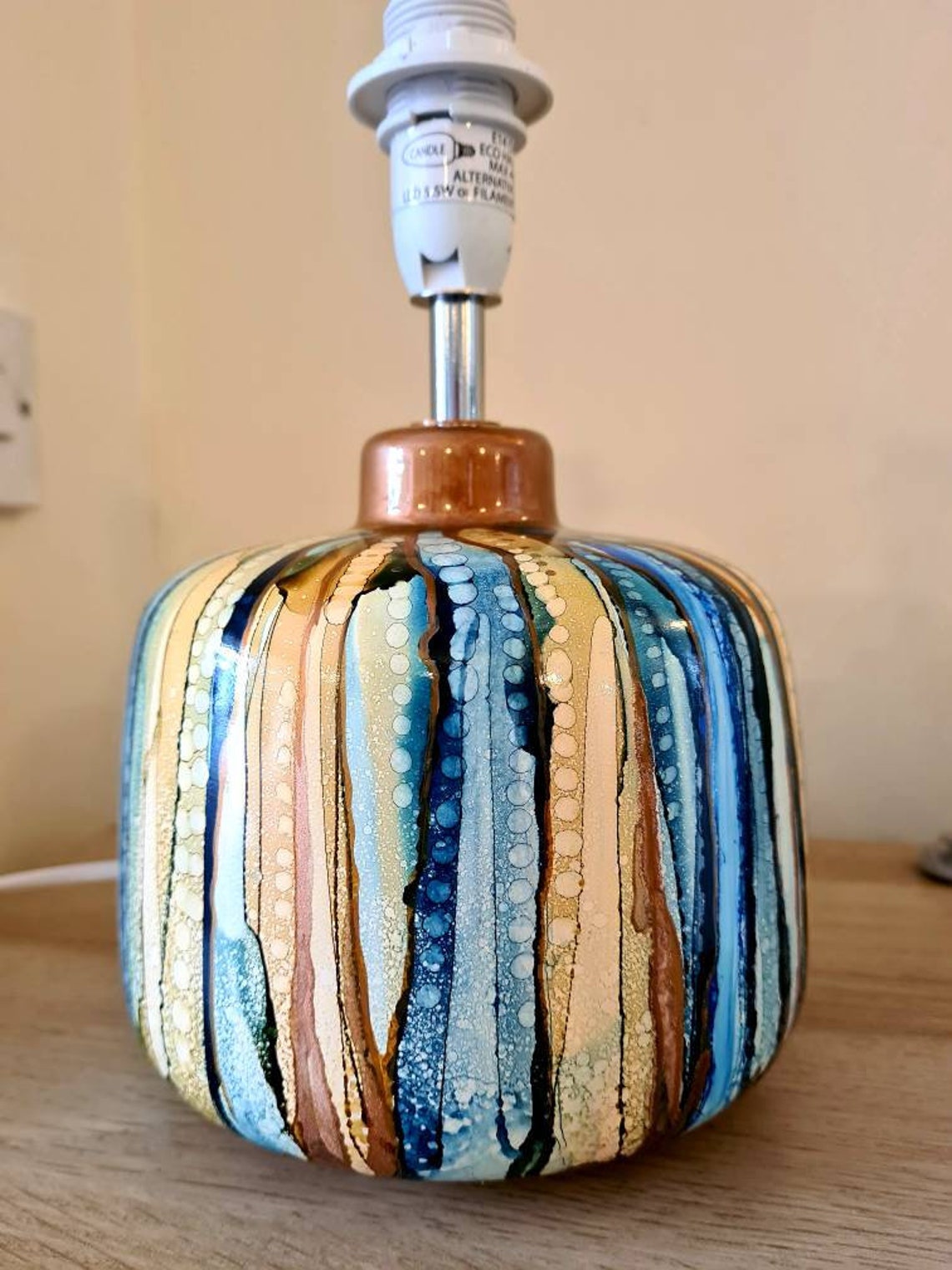 Hand Painted Table Lamp Ceramic Table Lamp Home Décor | Etsy