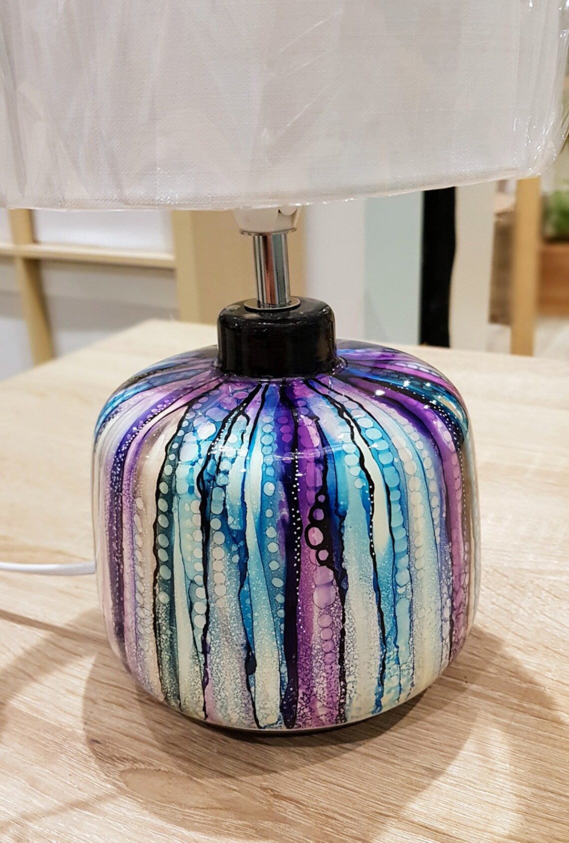 Hand Painted Table Lamp Ceramic Table Lamp Home Décor | Etsy