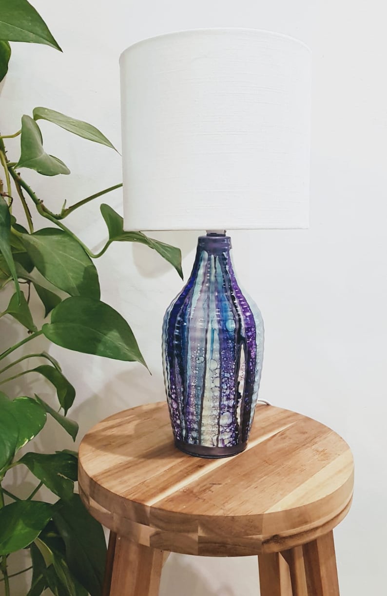 Hand Painted Table Lamp Ceramic Table Lamp Home Décor - Etsy