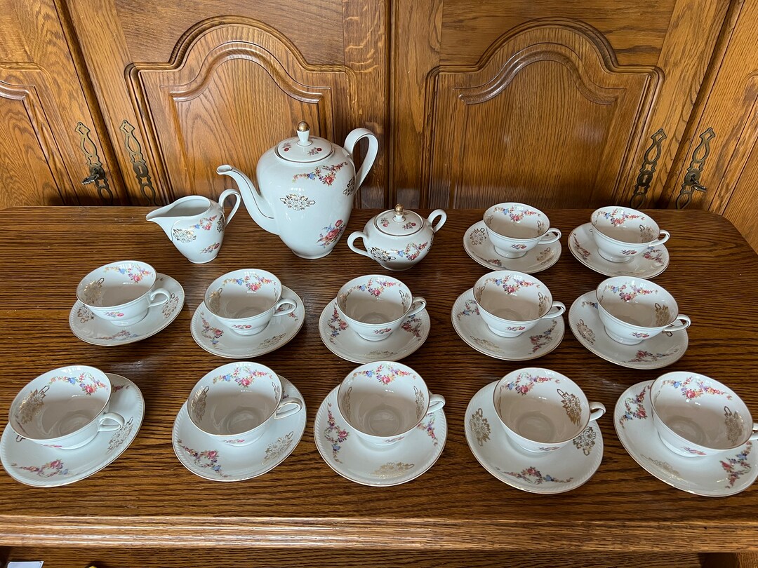 Bavaria Winterling Coffe Porcelain Service for 12 People - Etsy