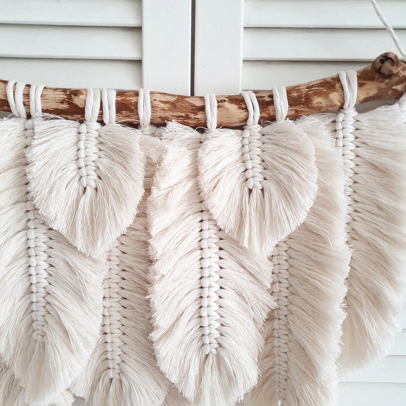 Large Feather Macrame Wall Hanging in Boho Style Macrame Wall - Etsy