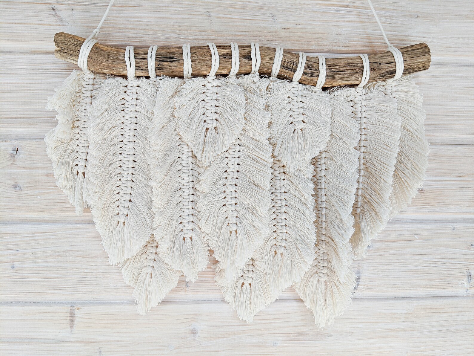 Large Feather Macrame Wall Hanging Colorful Leaf Wall Hanging | Etsy