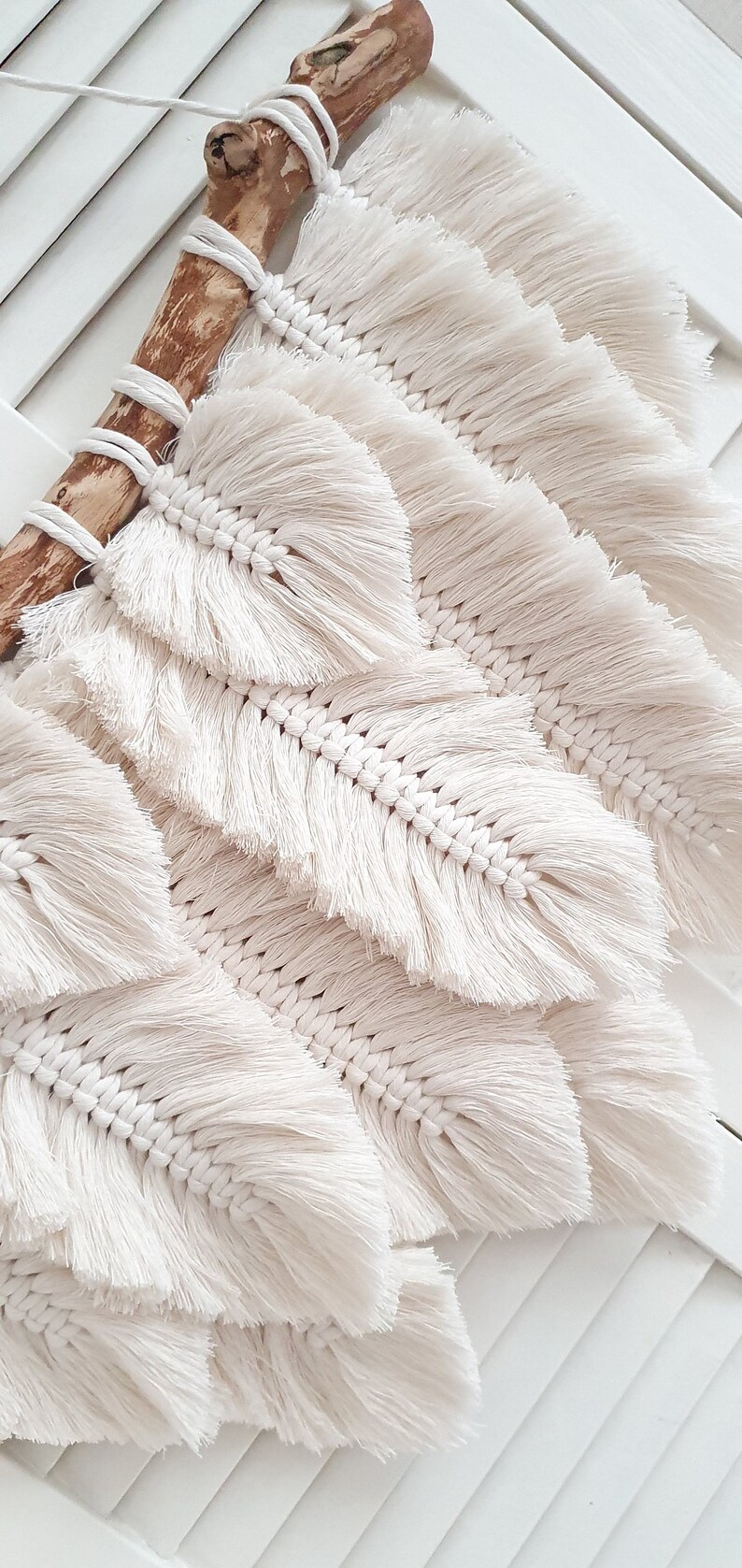 Large Feather Macrame Wall Hanging in Boho Style Macrame Wall - Etsy