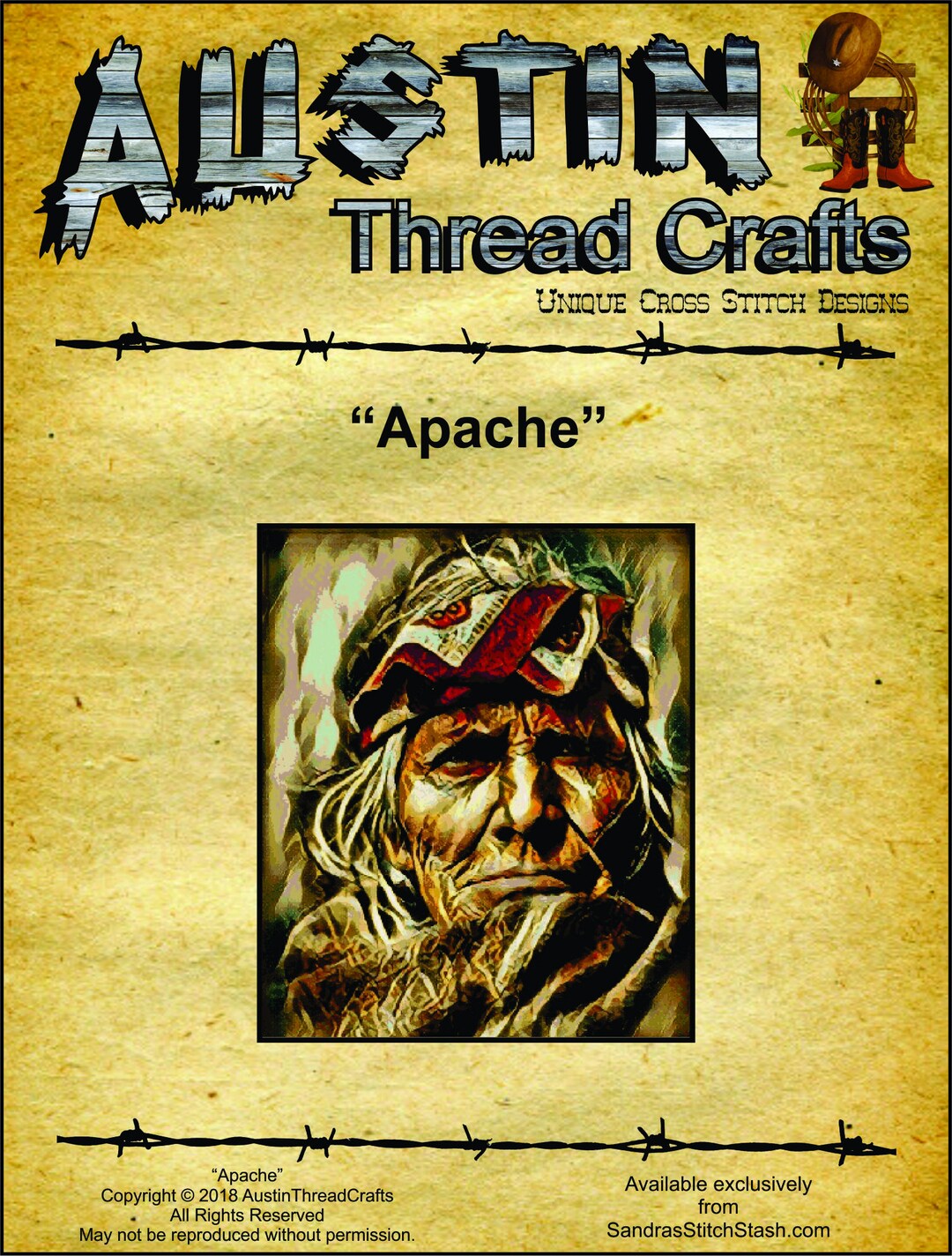 Apache Cross Stitch Pattern - Etsy