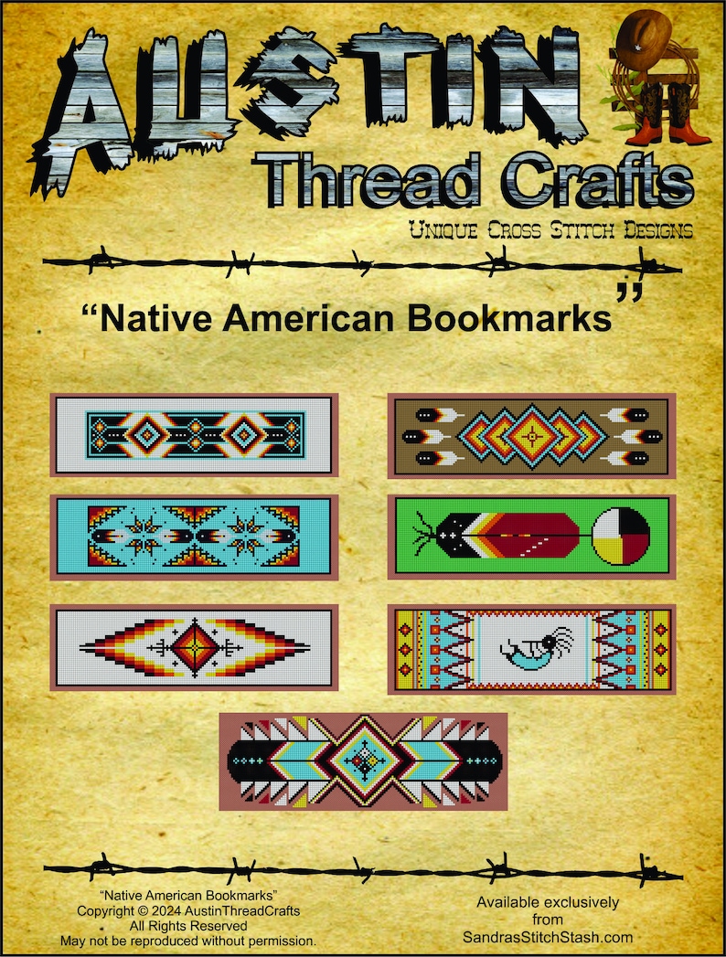 Native American Style Bookmarks Cross Stitch Pattern - Etsy