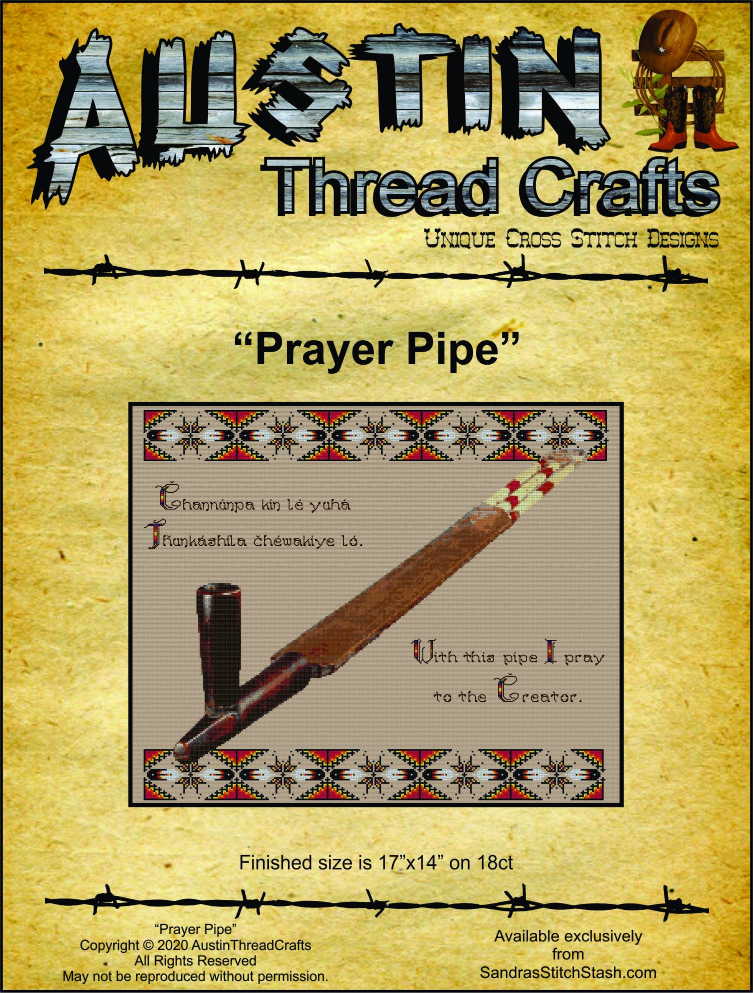 Lakota Prayer Pipe Cross Stitch Pattern - Etsy