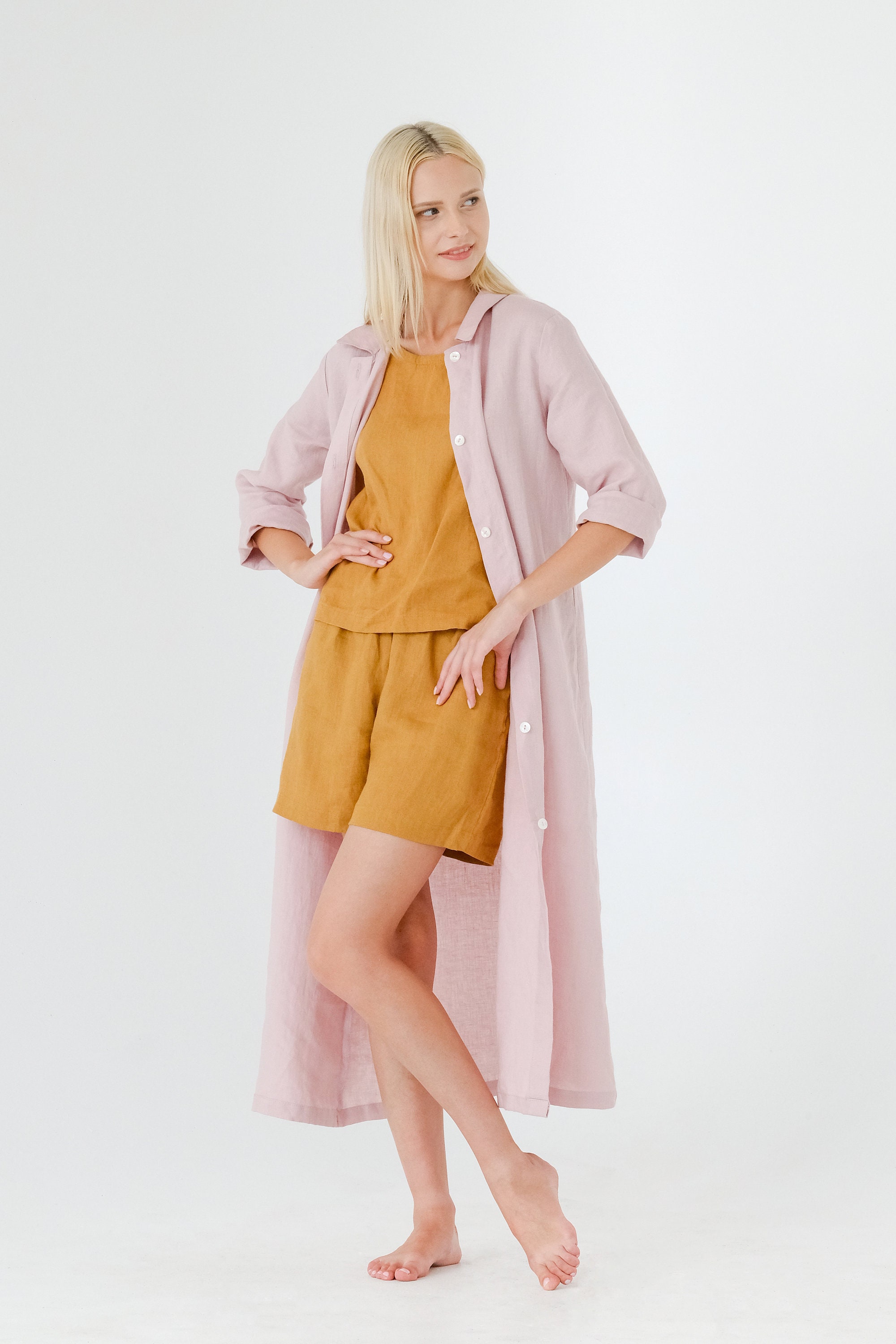 Linen Pajama SET / Linen Pyjama Set / Linen Pjs / Sleepwear Set / Loose ...