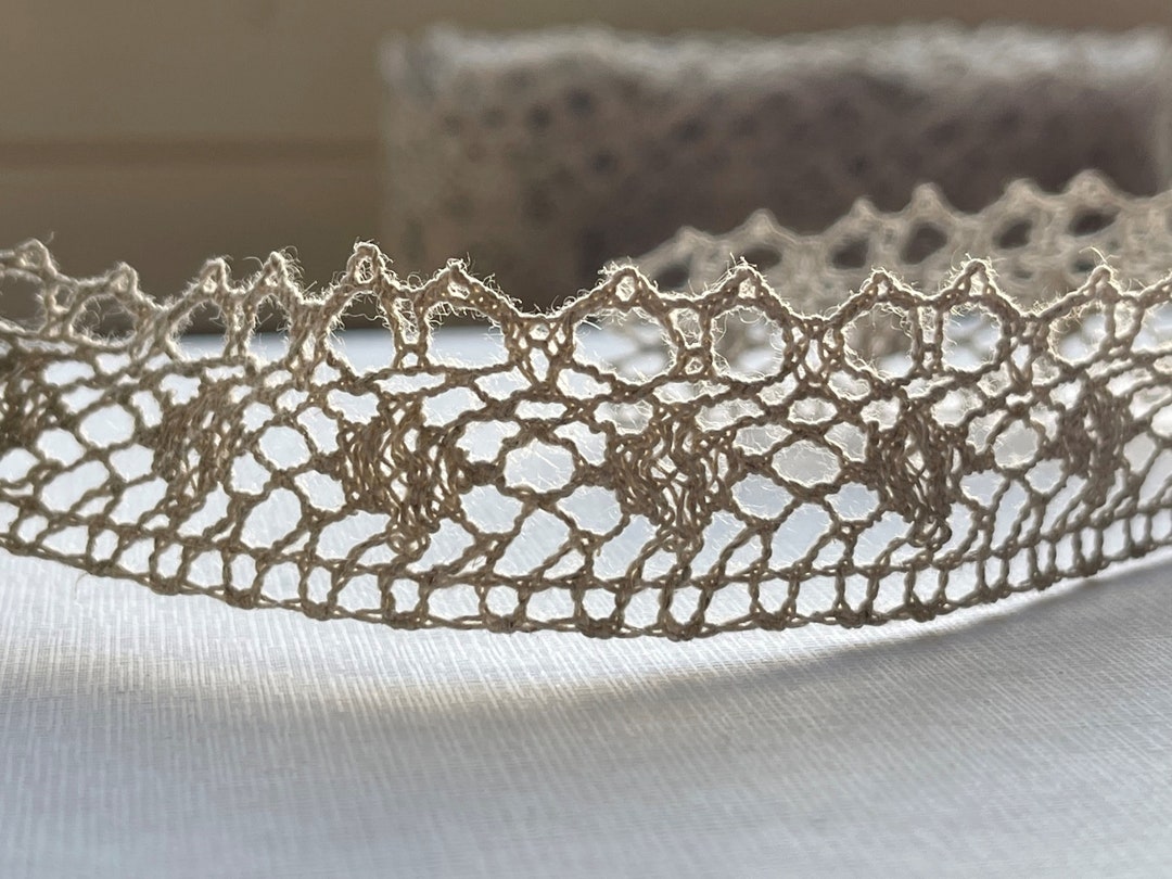 Natural Linen Lace Trim: 1-inch Wide - Etsy
