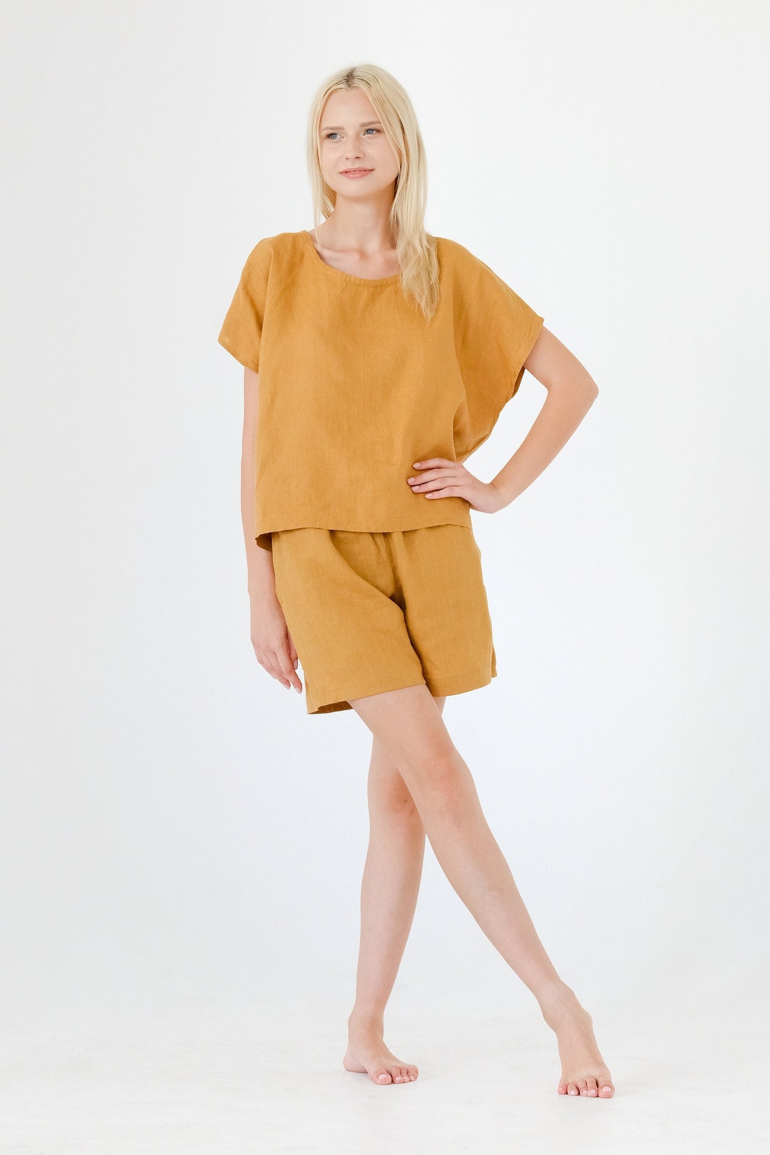 Linen Pajama SET / Linen Pyjama Set / Linen Pjs / Sleepwear Set / Loose ...