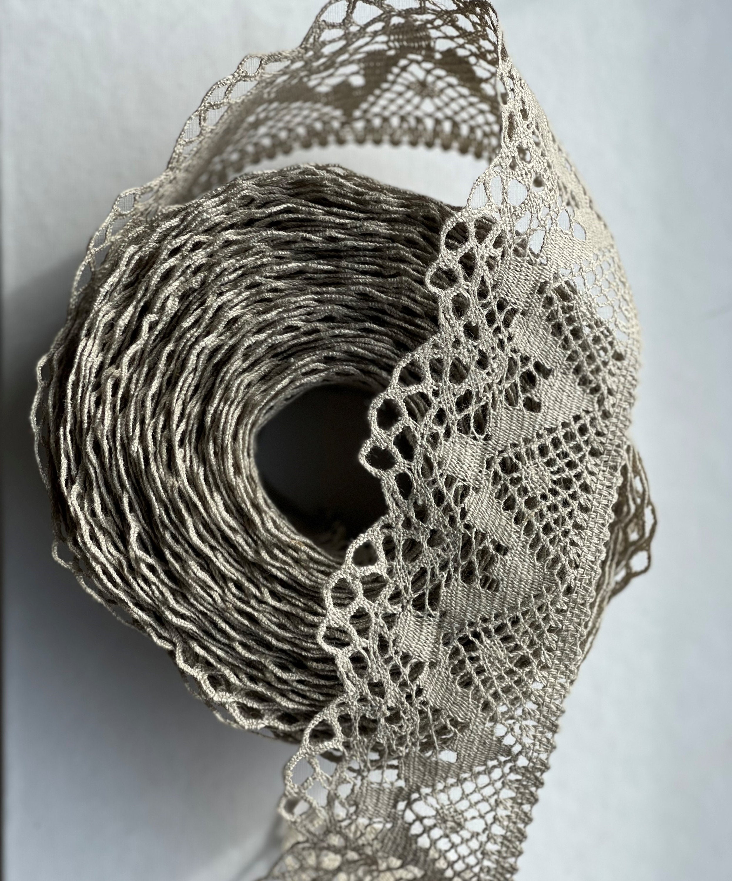 Linen Lace / Linen Lace Trim / Linen Decor / Natural Lace / - Etsy
