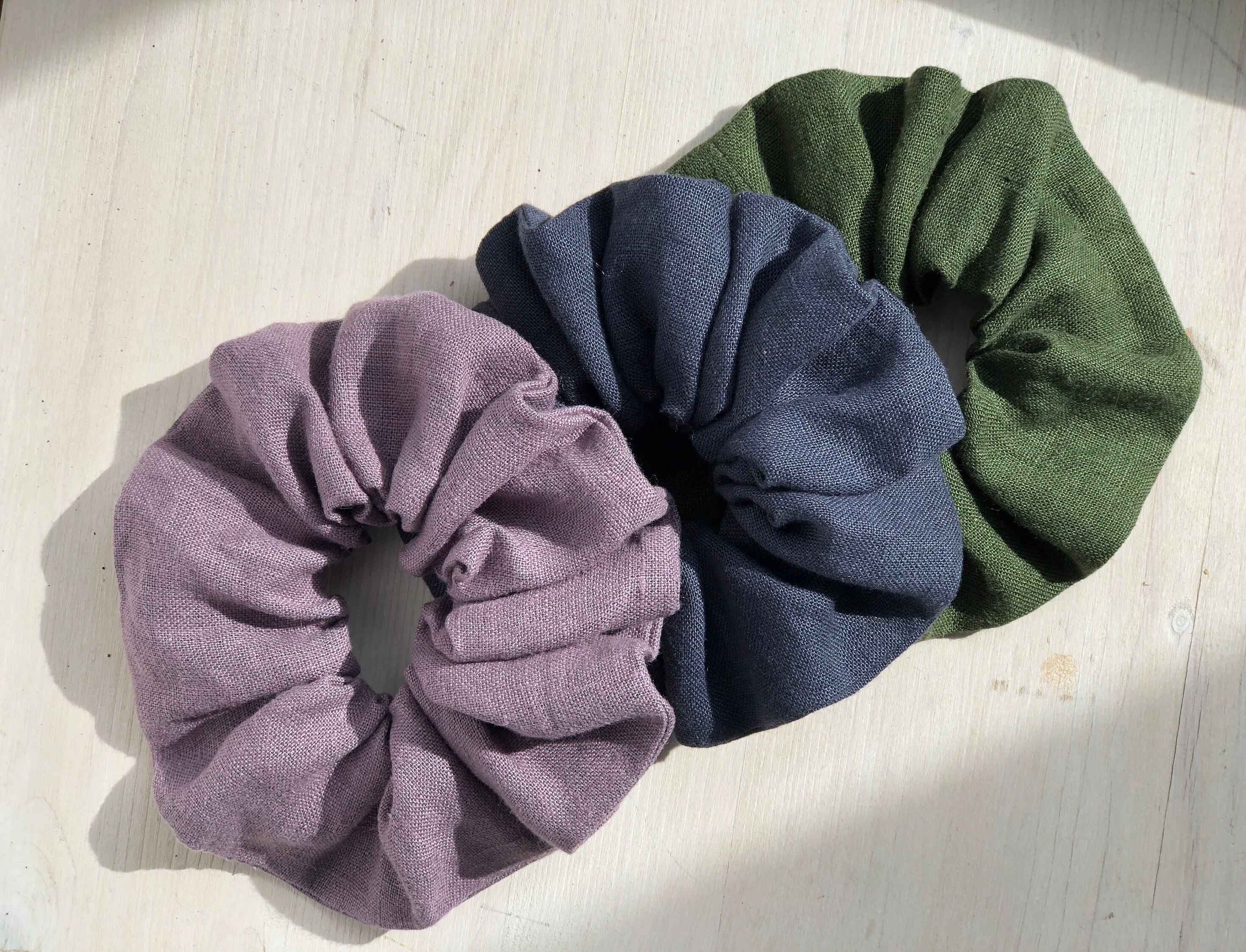 Linen Scrunchie/ Hair Rubber/ Organic Hair Scrunchie/ Gift for HER ...
