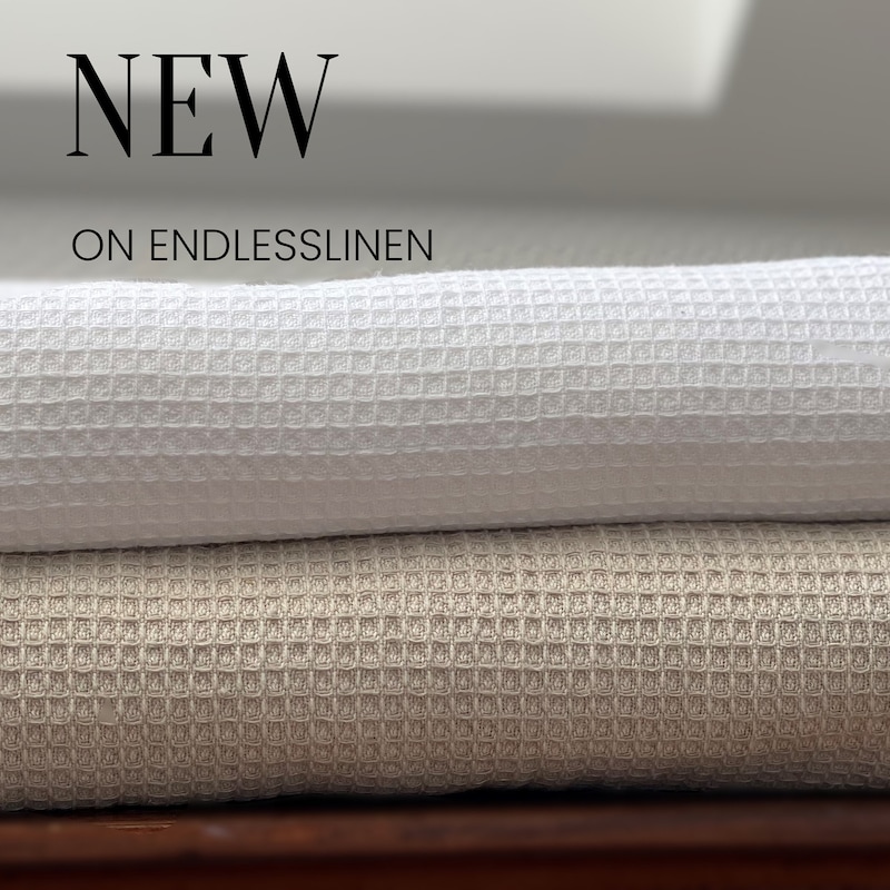 Waffle Linen Fabric - Etsy