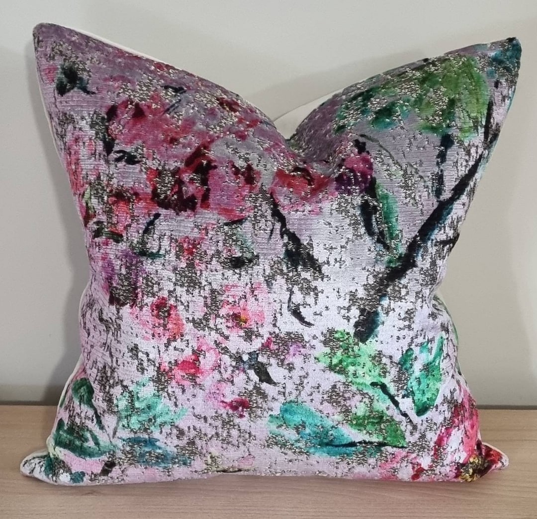 Designers Guild Aurelia Jichang Peony & Omega Velvet Cushion Cover ...