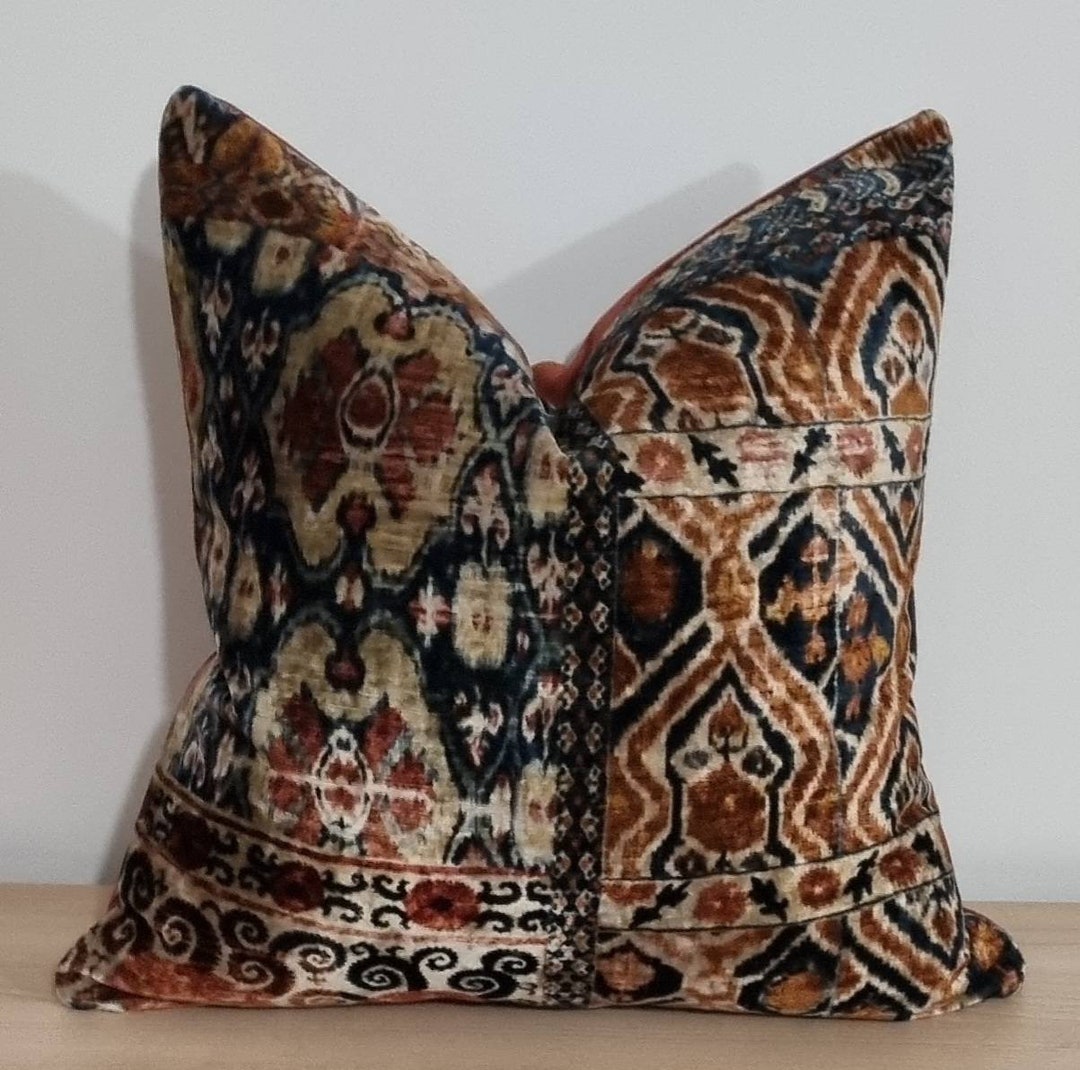 GP & J Baker Rio Sienna and Omega Velvet Cushion Cover 45x45 Cm - Etsy