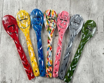 The Colour Monster Story Spoons - Etsy UK