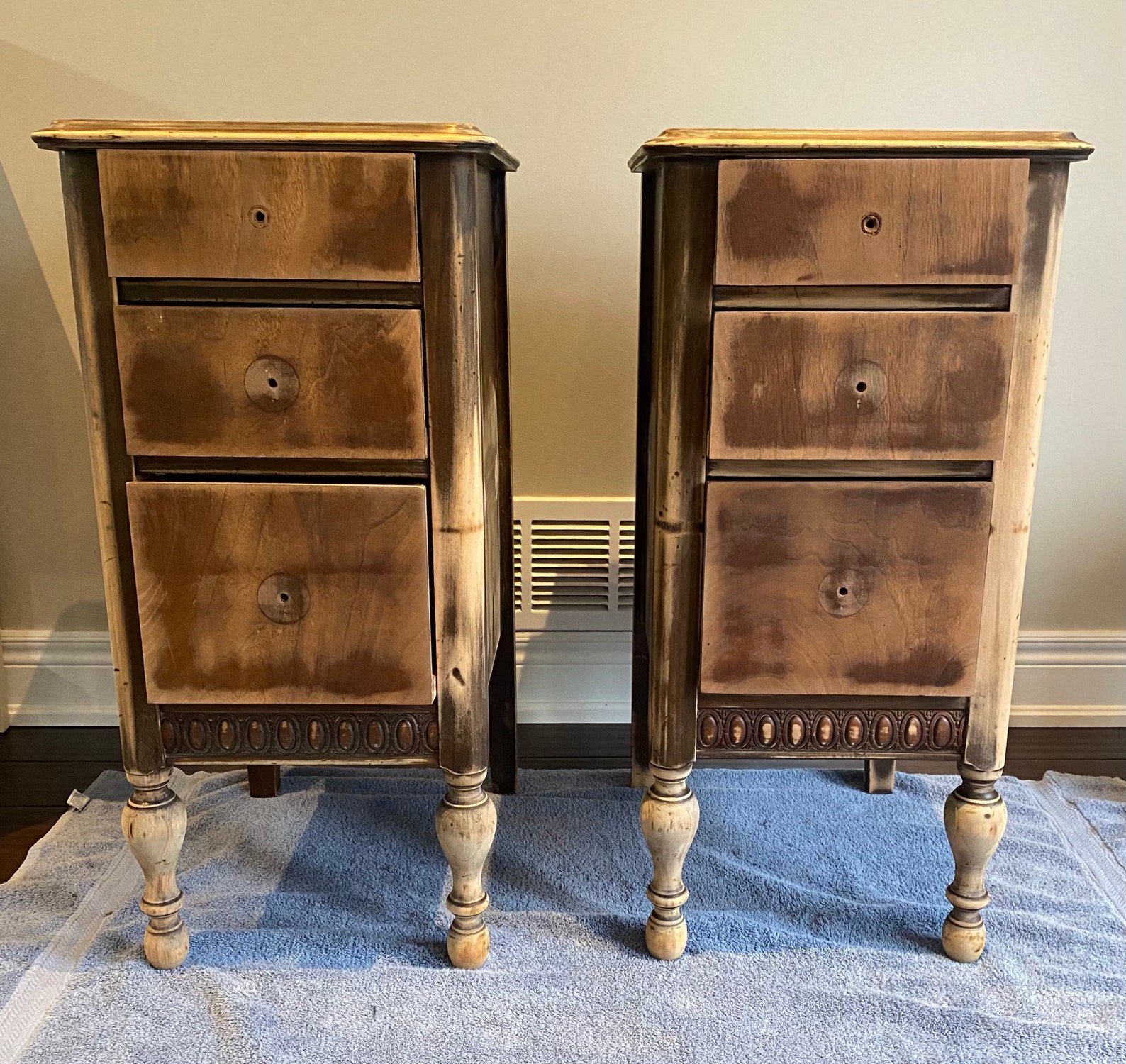 SOLD 1920s Antique Nightstands | Etsy