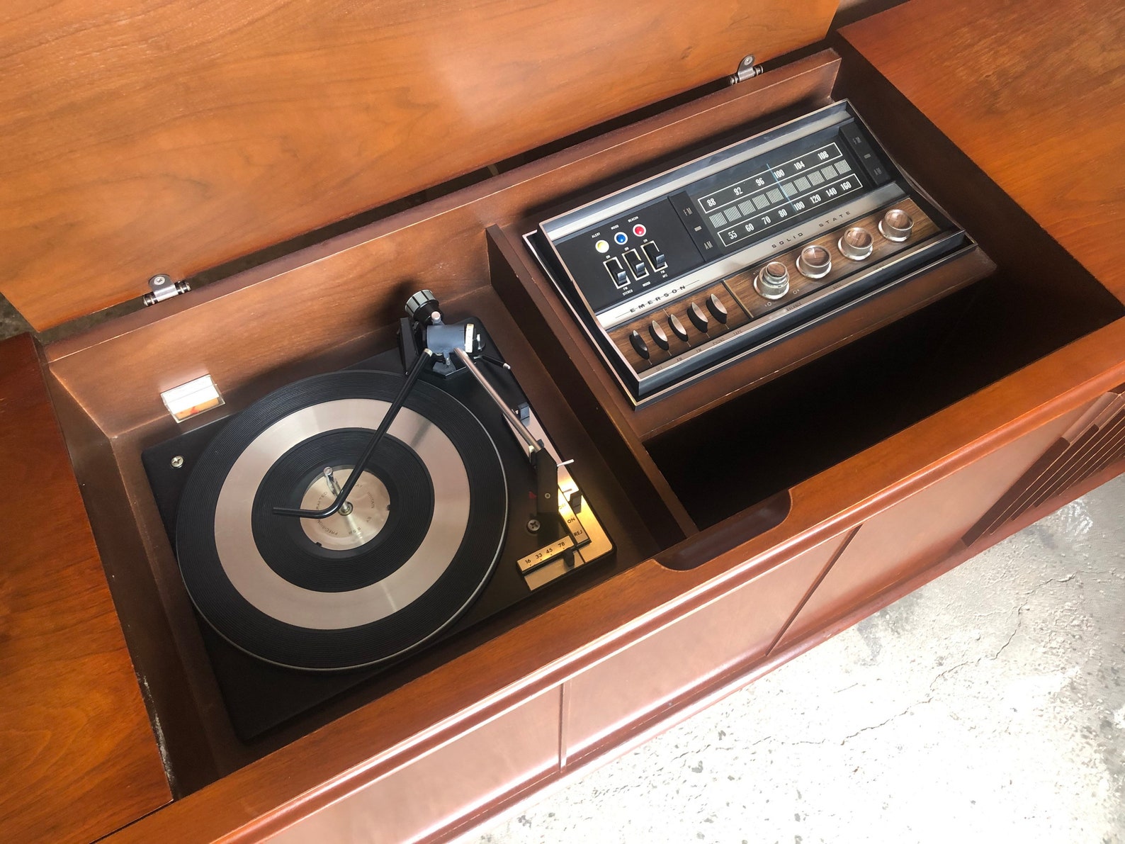 SOLD 1950s MCM Emerson Console - Etsy