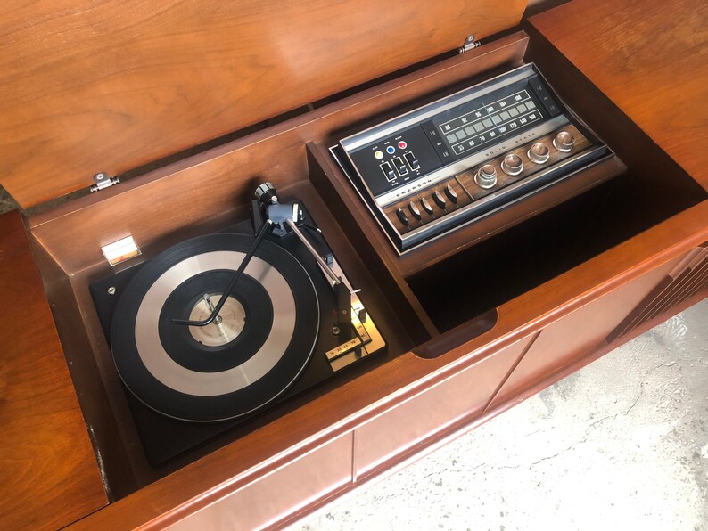SOLD - 1950s MCM Emerson Console - Etsy