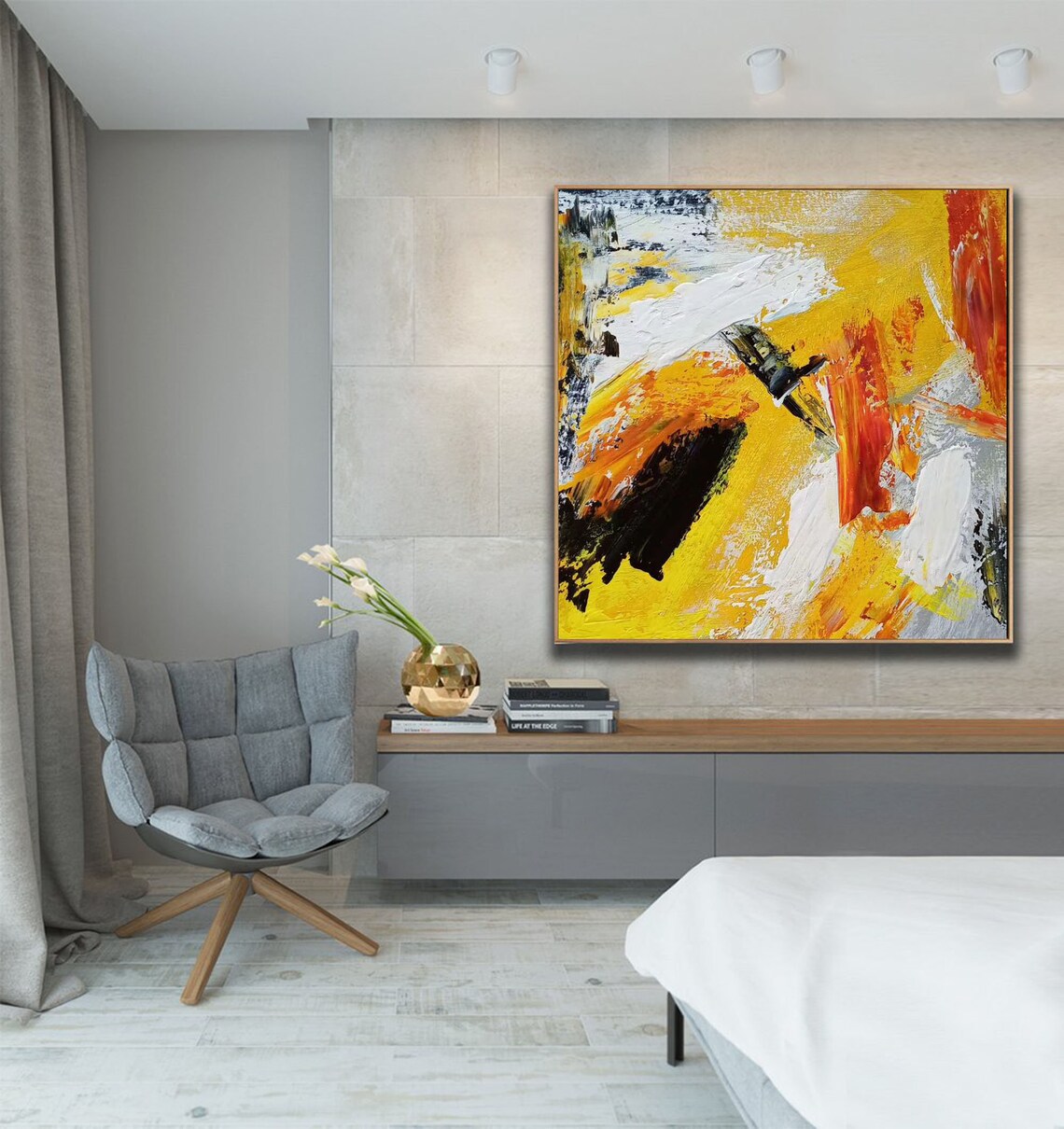 Large Oil Painting Original Canvas Colorful Acrylic Canvas - Etsy