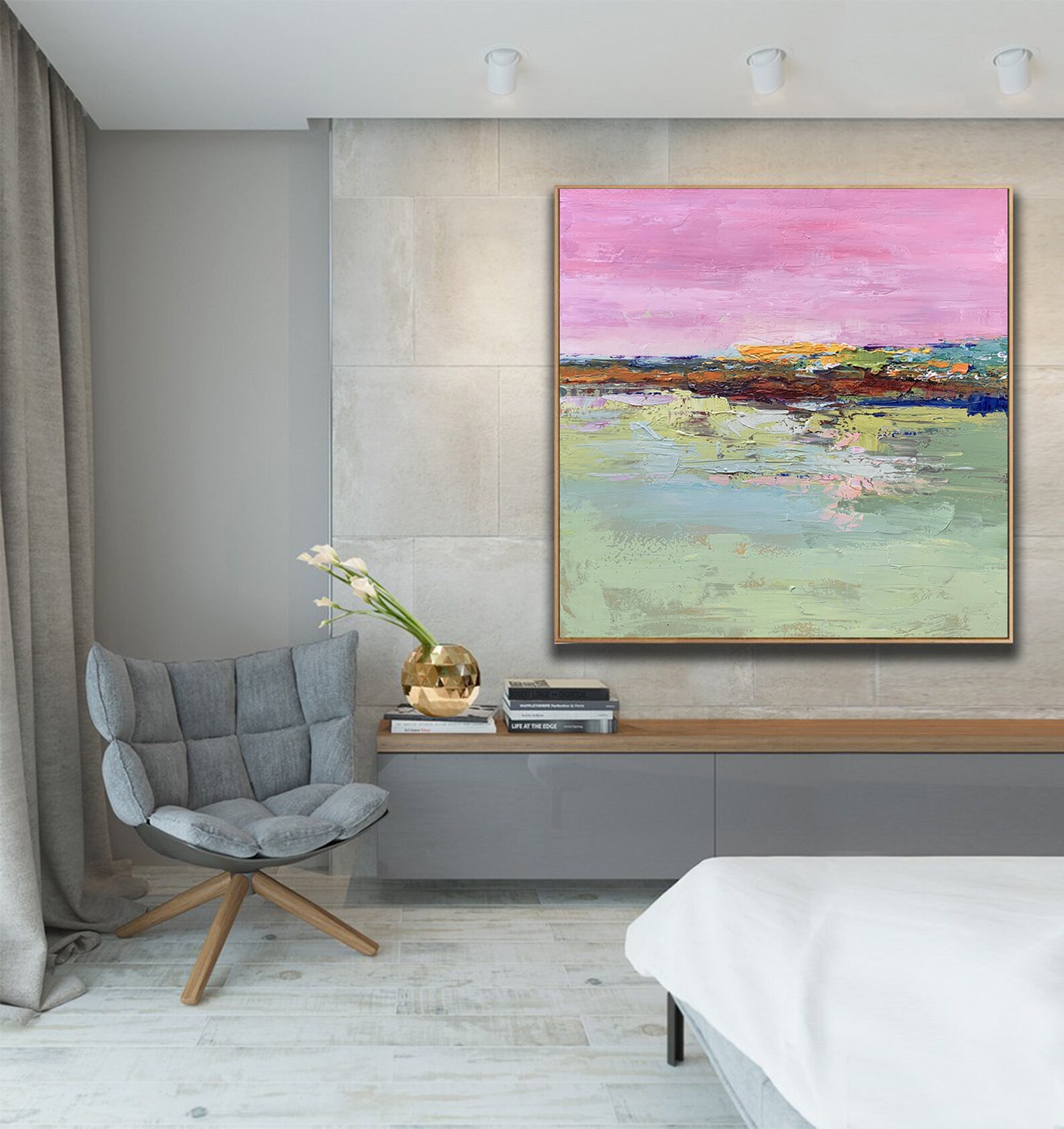 Sunset Painting Original Abstract Canvas Art Modern Abstract - Etsy