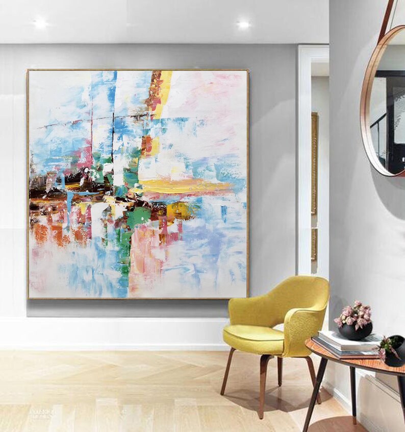 Large Abstract Painting Original, Modern Abstract Wall Art ...