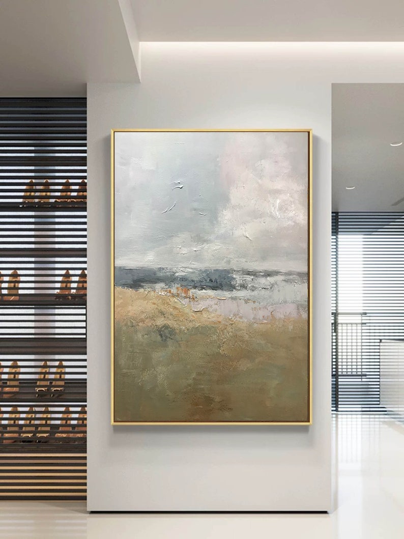 Large Canvas Wall Art Landscape Modern Abstract Painting on | Etsy