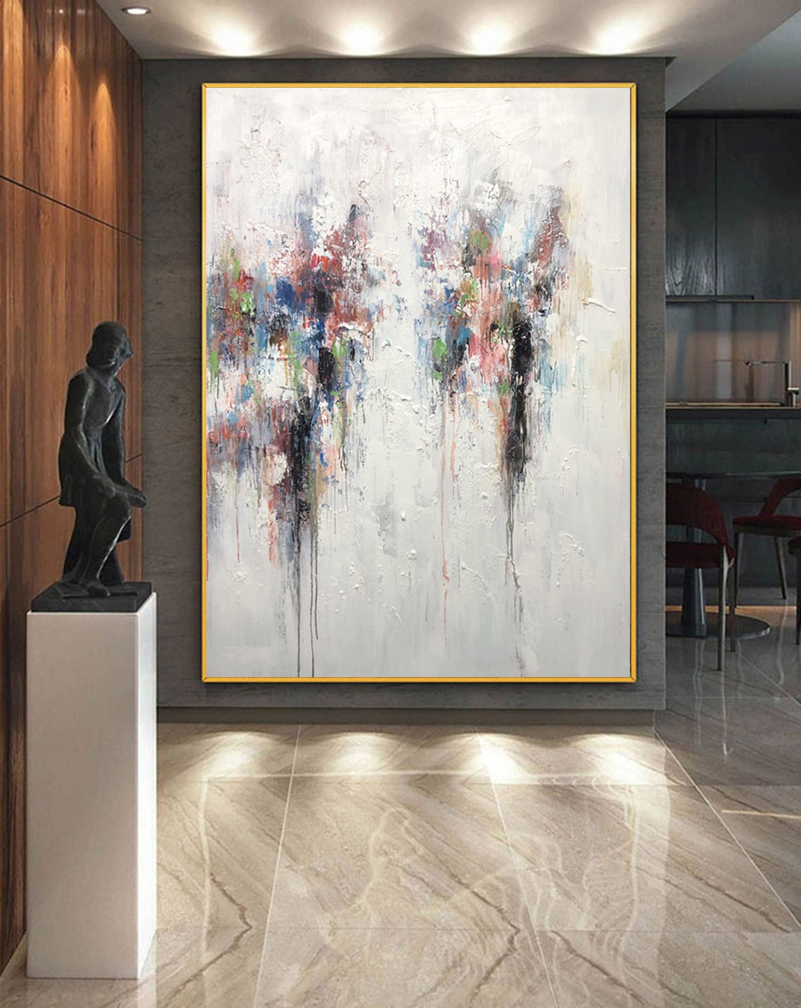 Large Abstract Painting Original Large Canvas Wall Art - Etsy