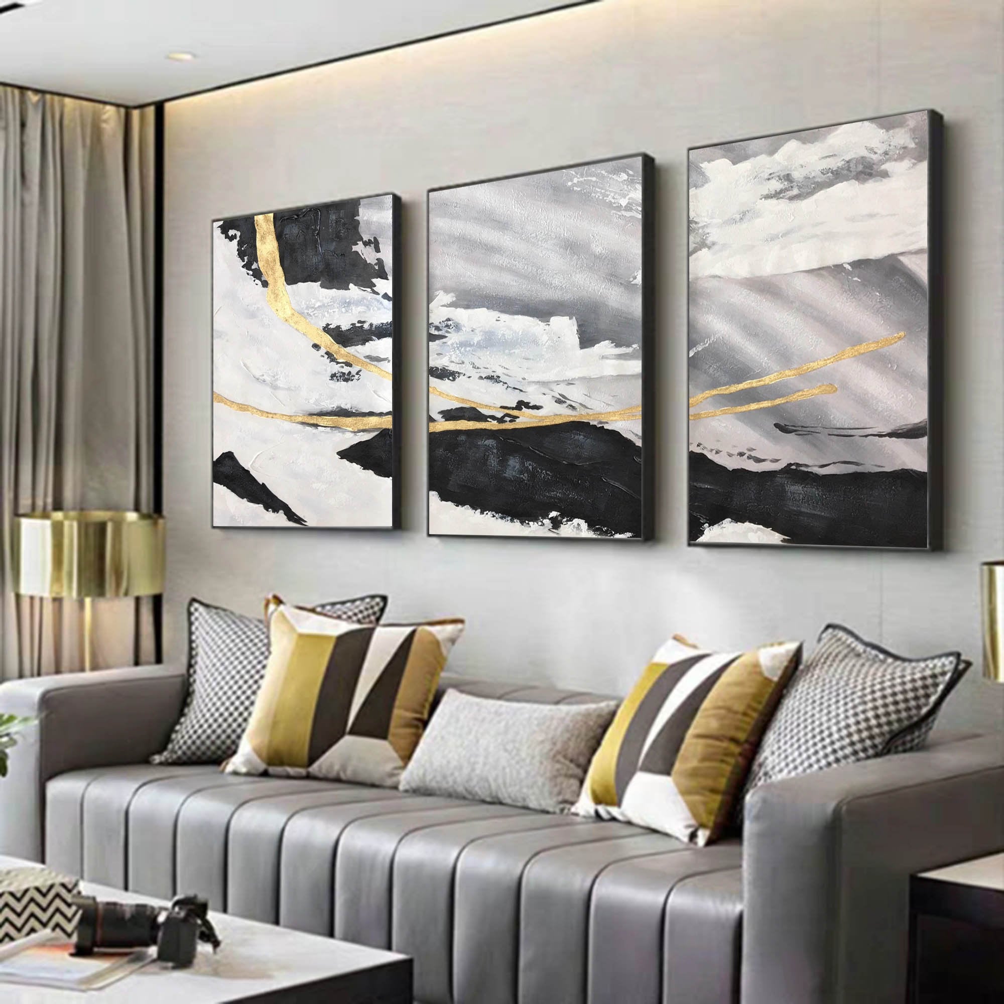 Modern abstract painting original extra large canvas wall | Etsy