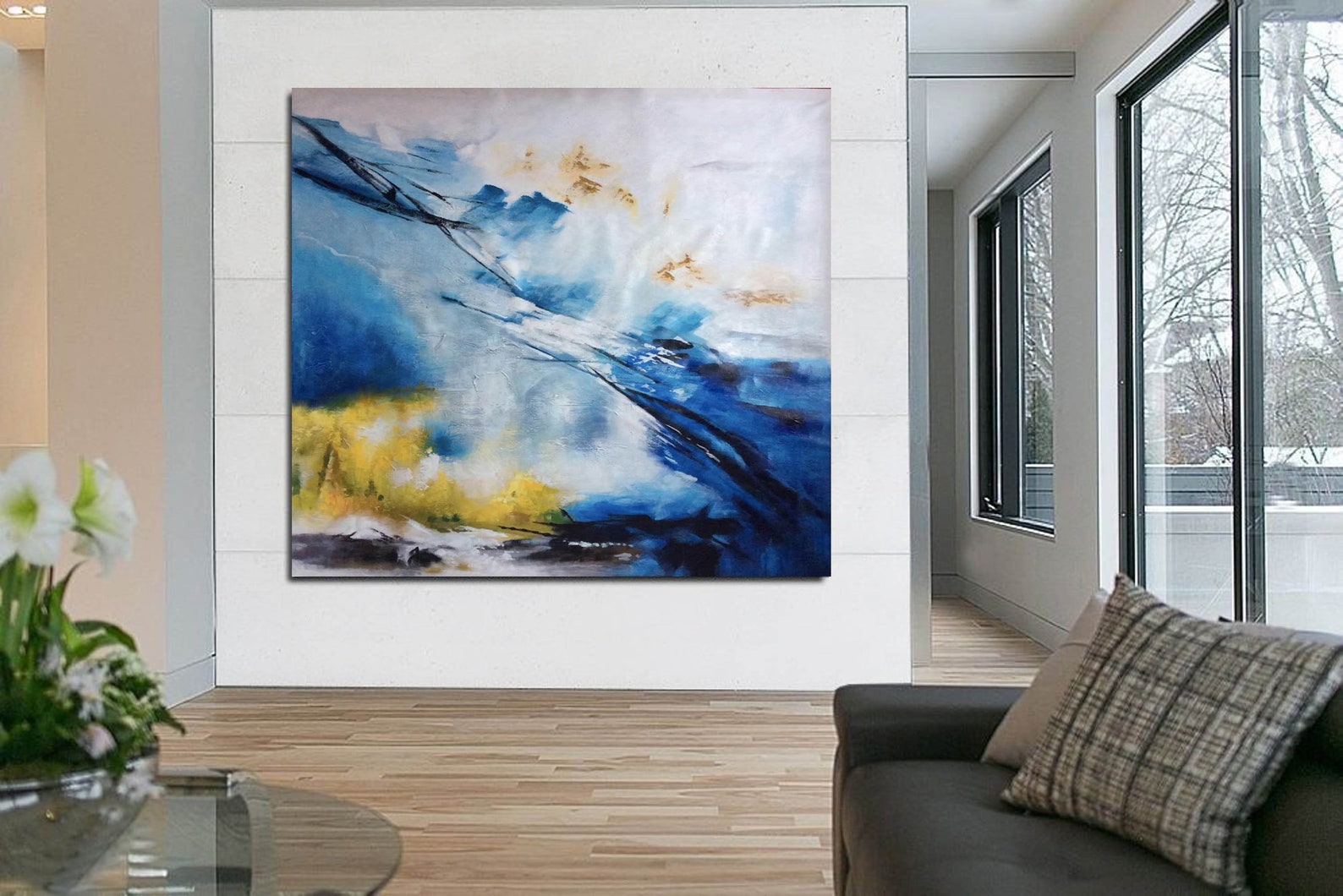 Large Abstract Painting Oversized Canvas Art Contemporary - Etsy