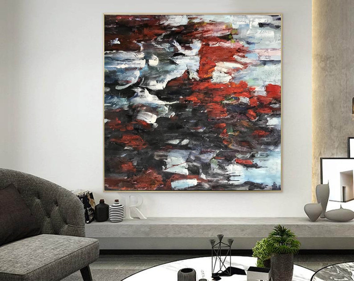 Original abstract painting oversized wall art abstract large | Etsy