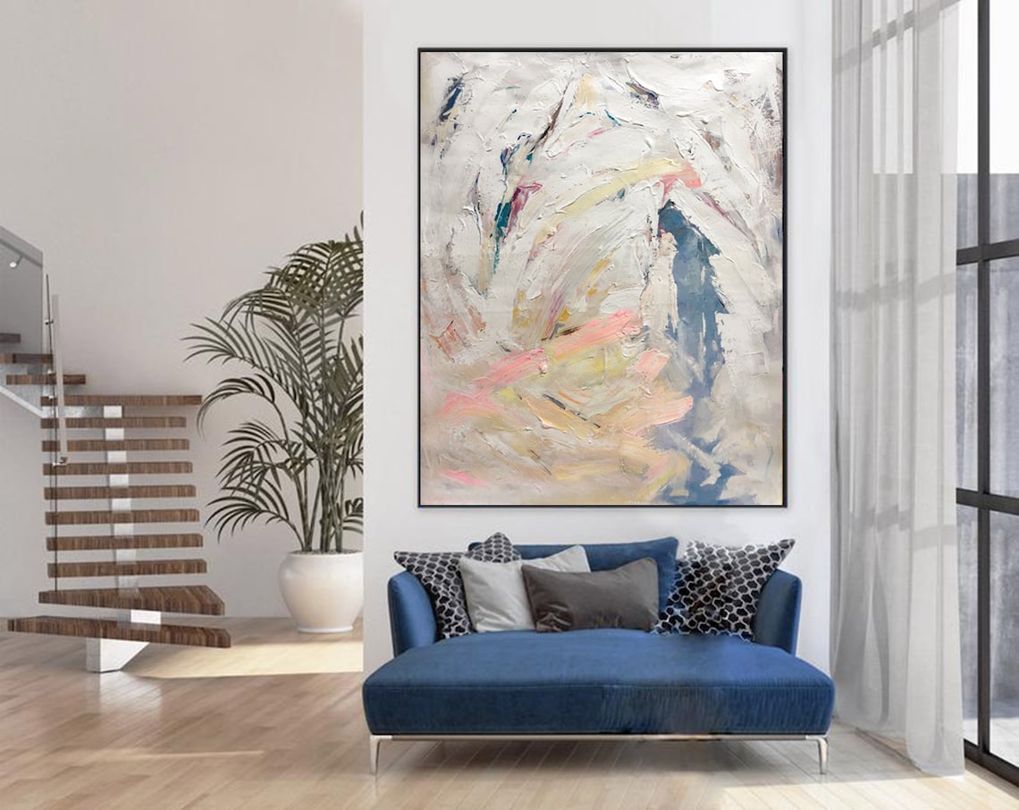 Large abstract canvas art modern abstract paintings on canvas | Etsy