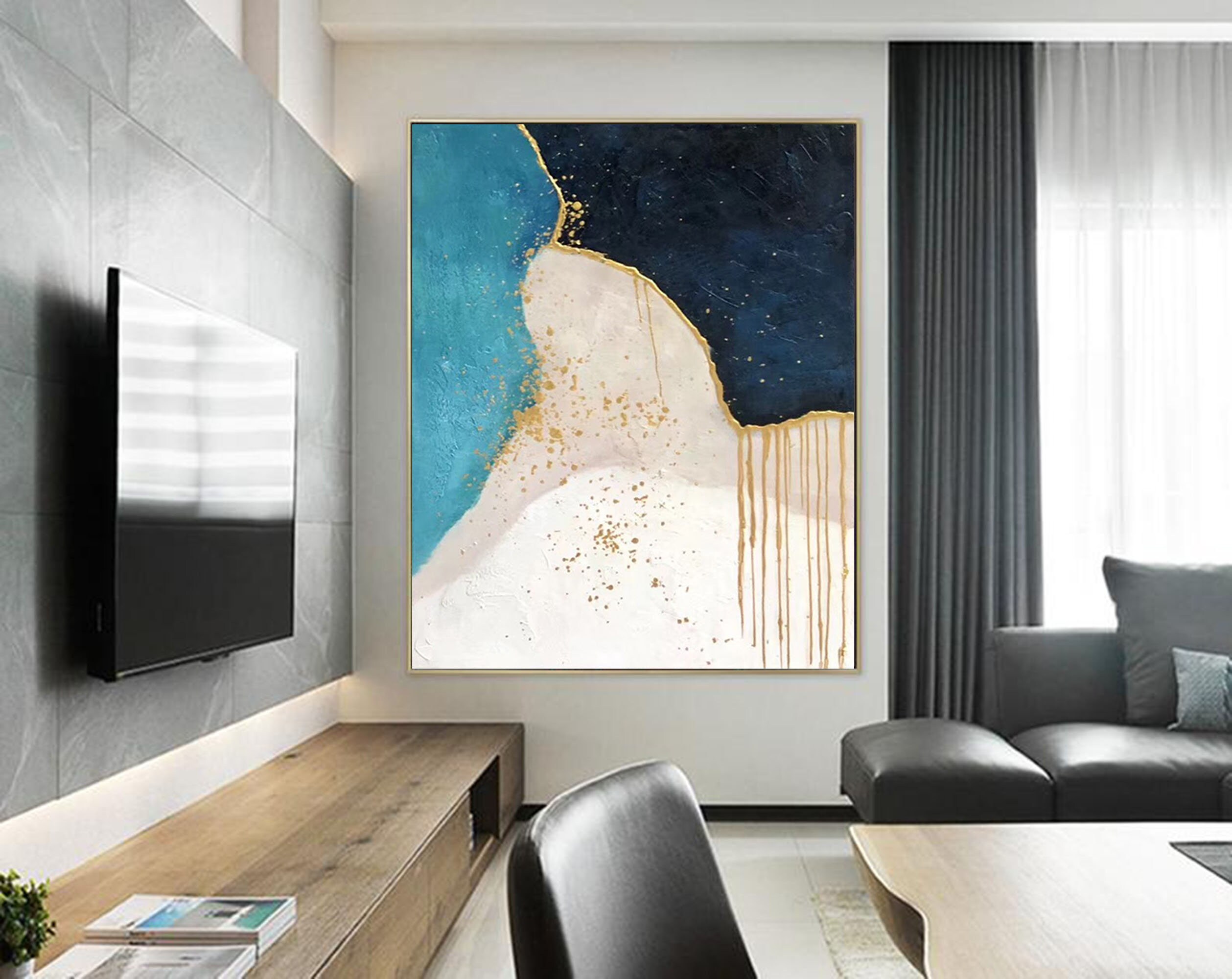Large Oil Painting on Canvas Original, Oversized Wall Art Canvas ...