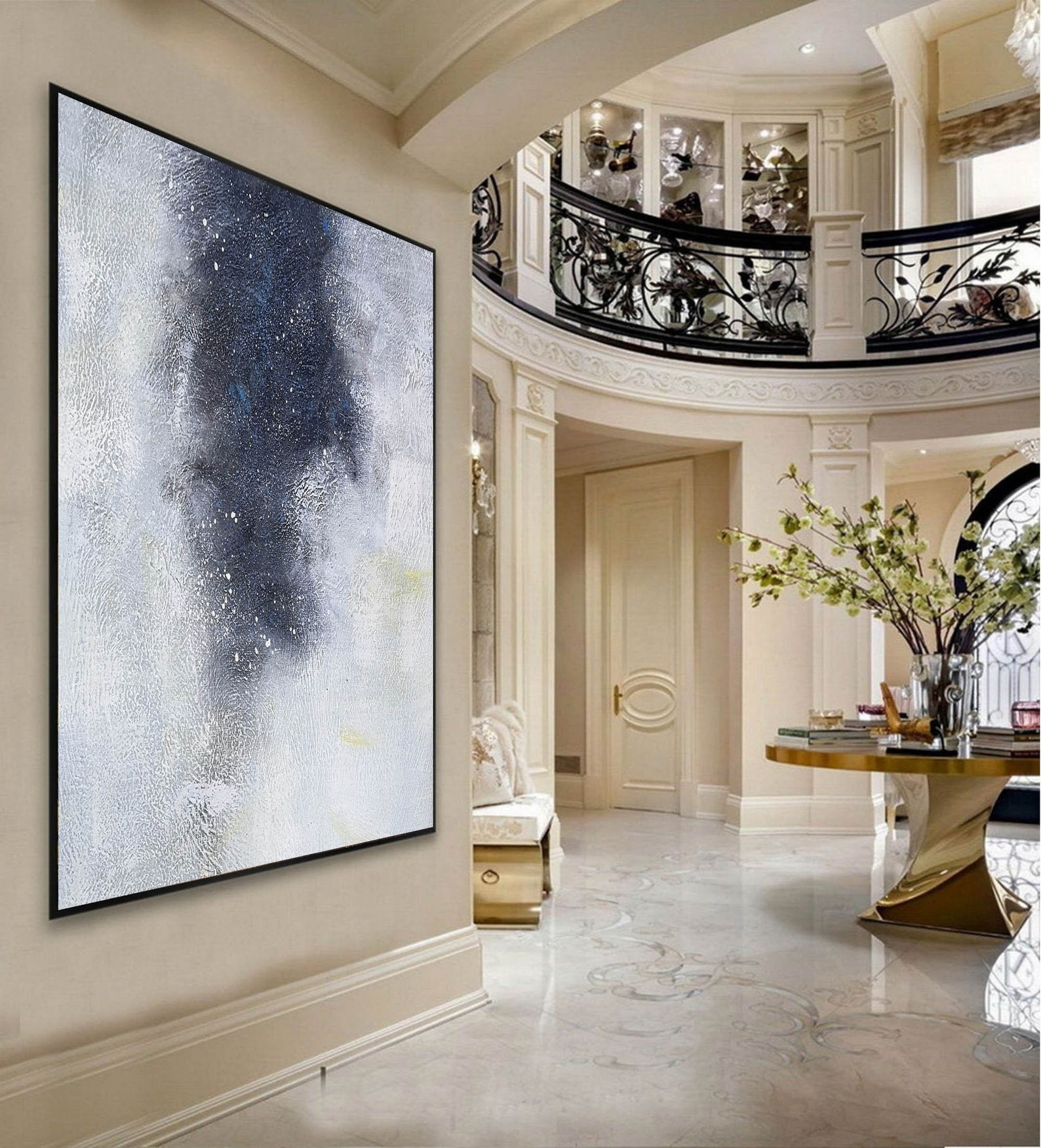Modern Abstract Painting Canvas, Large Wall Art Abstract Painting ...