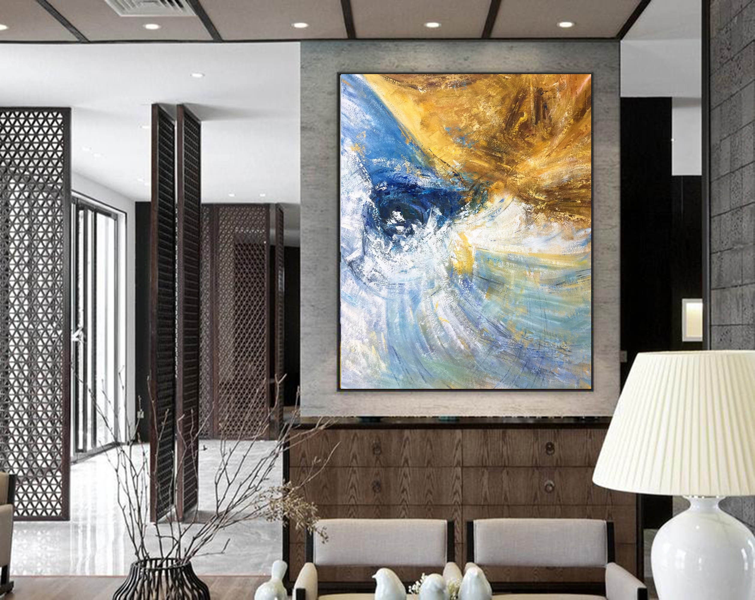 Extra Large Wall Art Canvas, Large Abstract Painting, Oversized Canvas ...