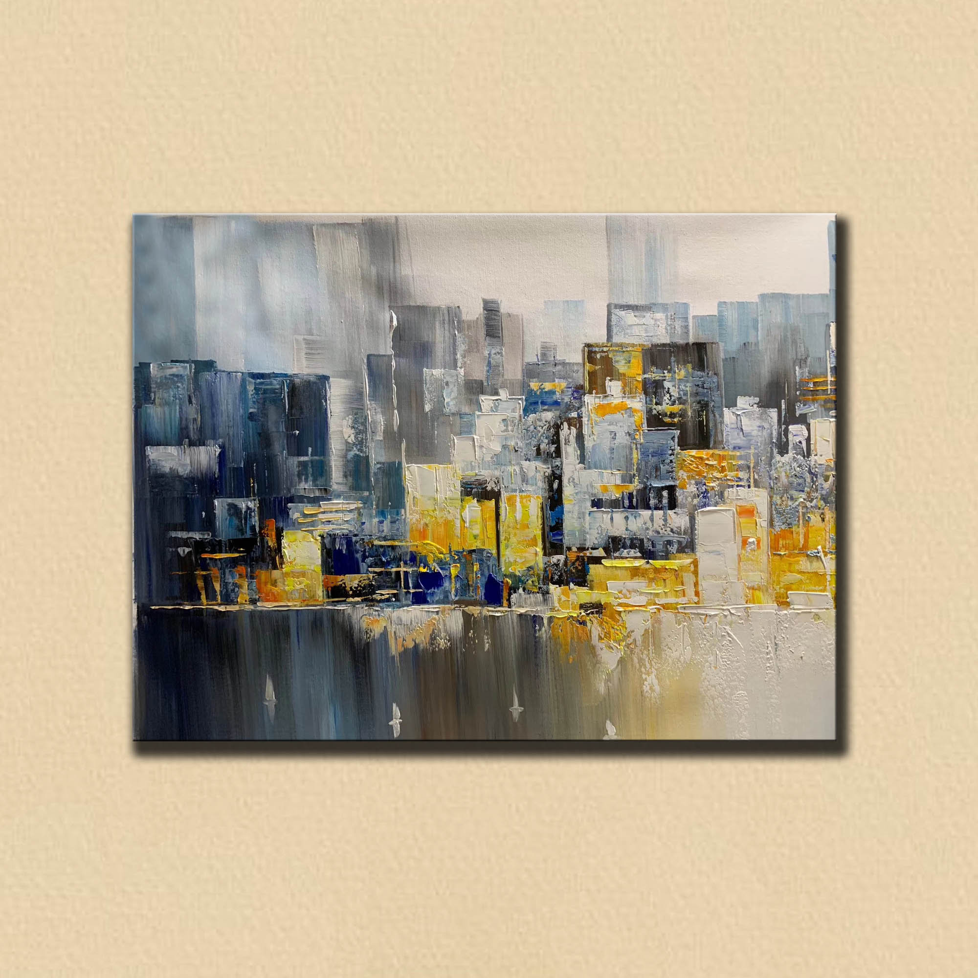 Modern abstract painting large abstract canvas wall art | Etsy