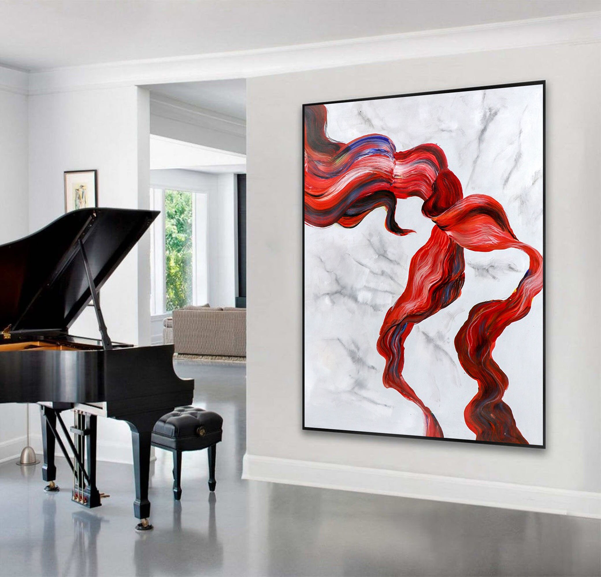 Extra Large Wall Art, Modern Abstract Painting Original, Large Canvas ...