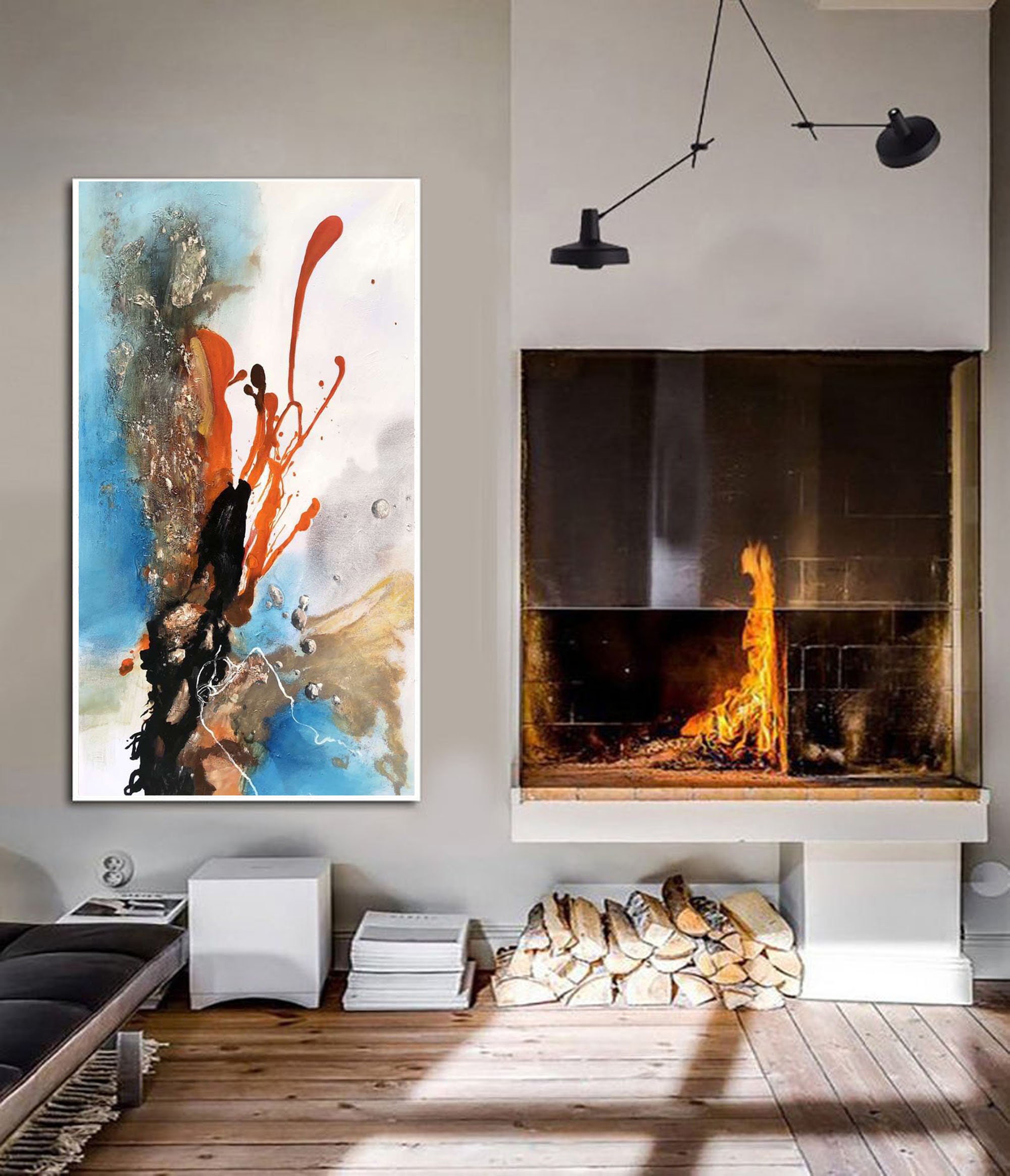 Oversized Wall Art Abstract, Modern Abstract Painting Original ...