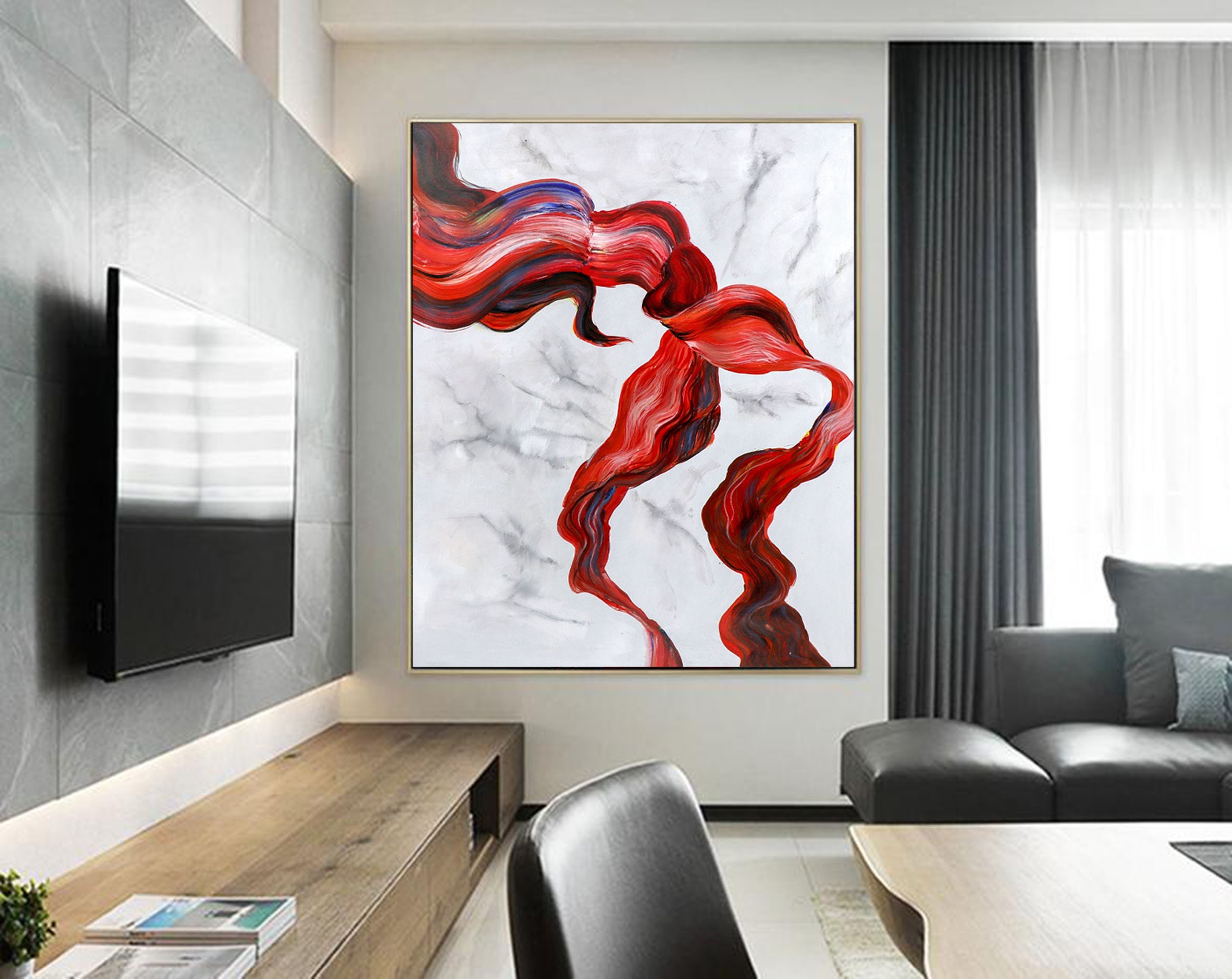 Extra Large Wall Art Modern Abstract Painting Original Large | Etsy